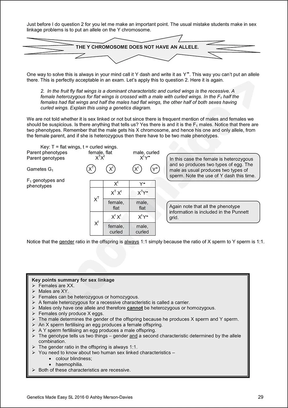 Genetic Question Key