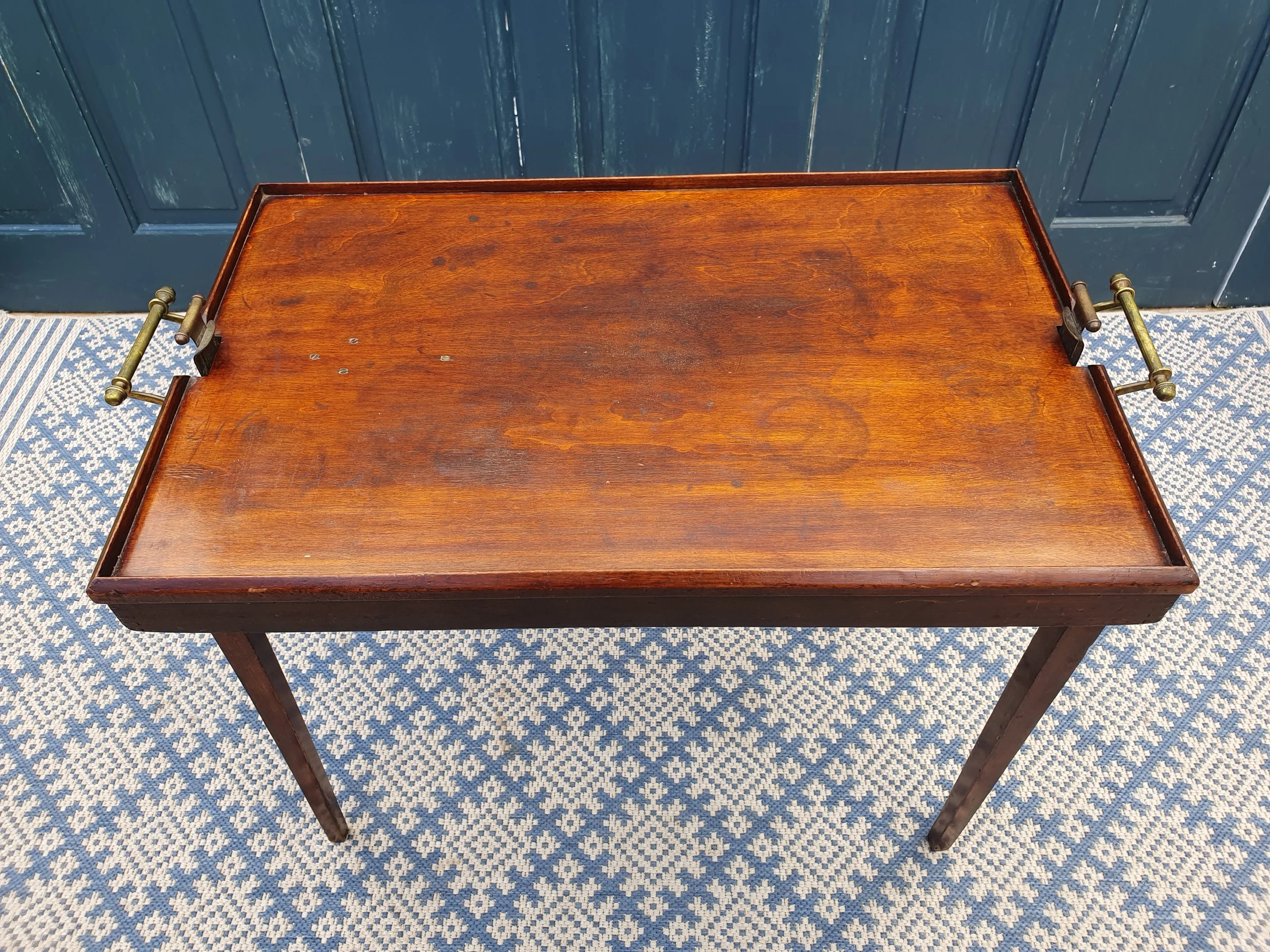 Mahogany folding butler's tray — Ferreira Antiques