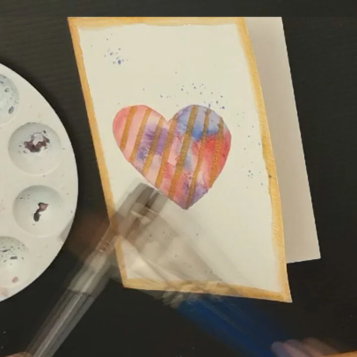Watercolor Valentine Card Tutorial — Kristine Lee Designs
