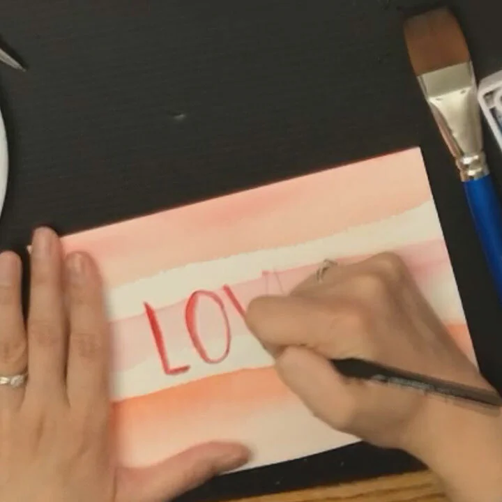 Watercolor Valentine Card Tutorial — Kristine Lee Designs