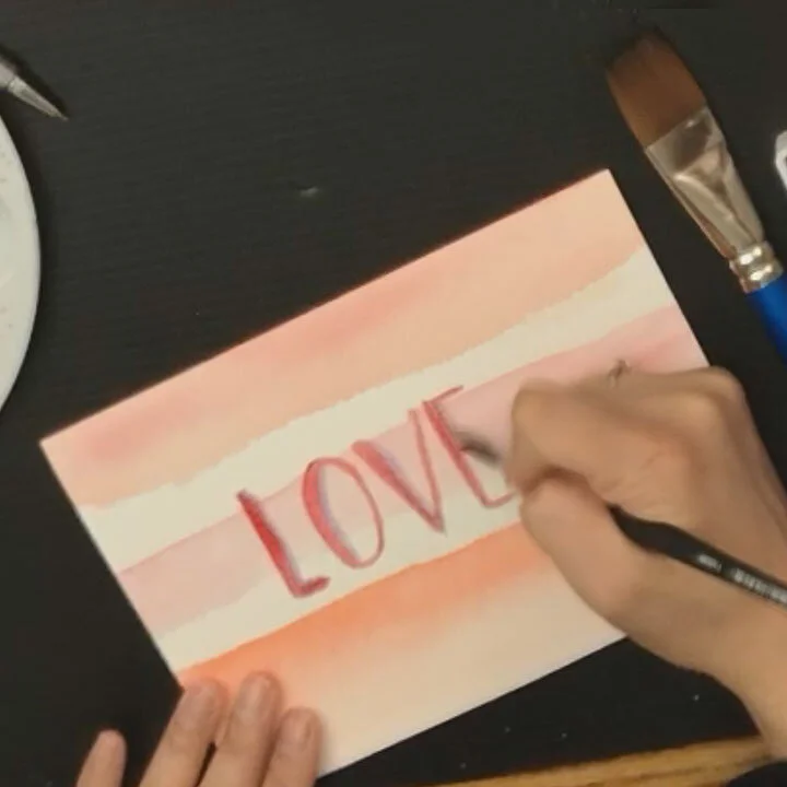 Watercolor Valentine Card Tutorial — Kristine Lee Designs