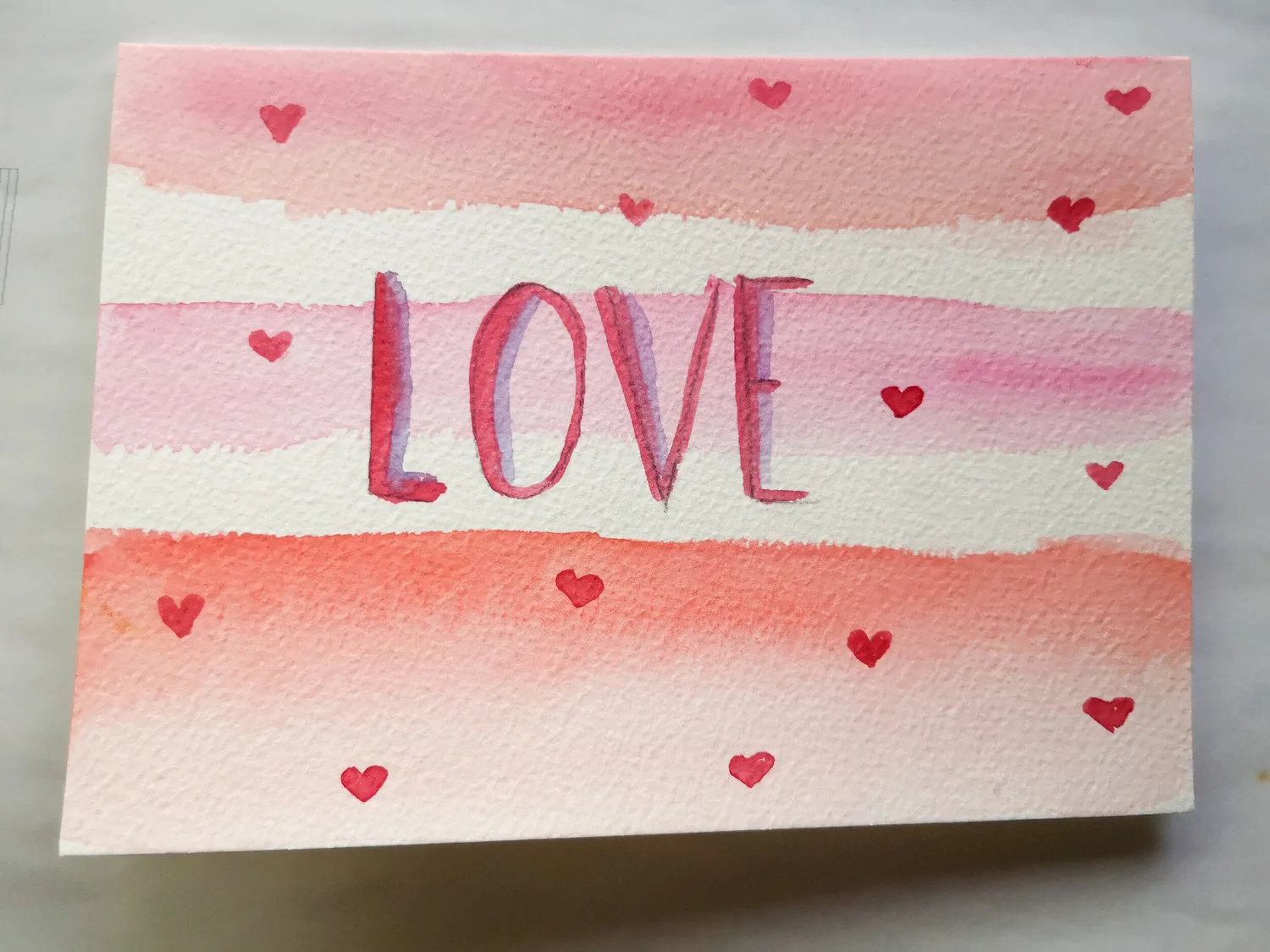 Watercolor Valentine Card Tutorial — Kristine Lee Designs