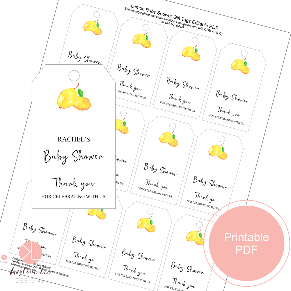 Printable Baby Shower Gift Tag