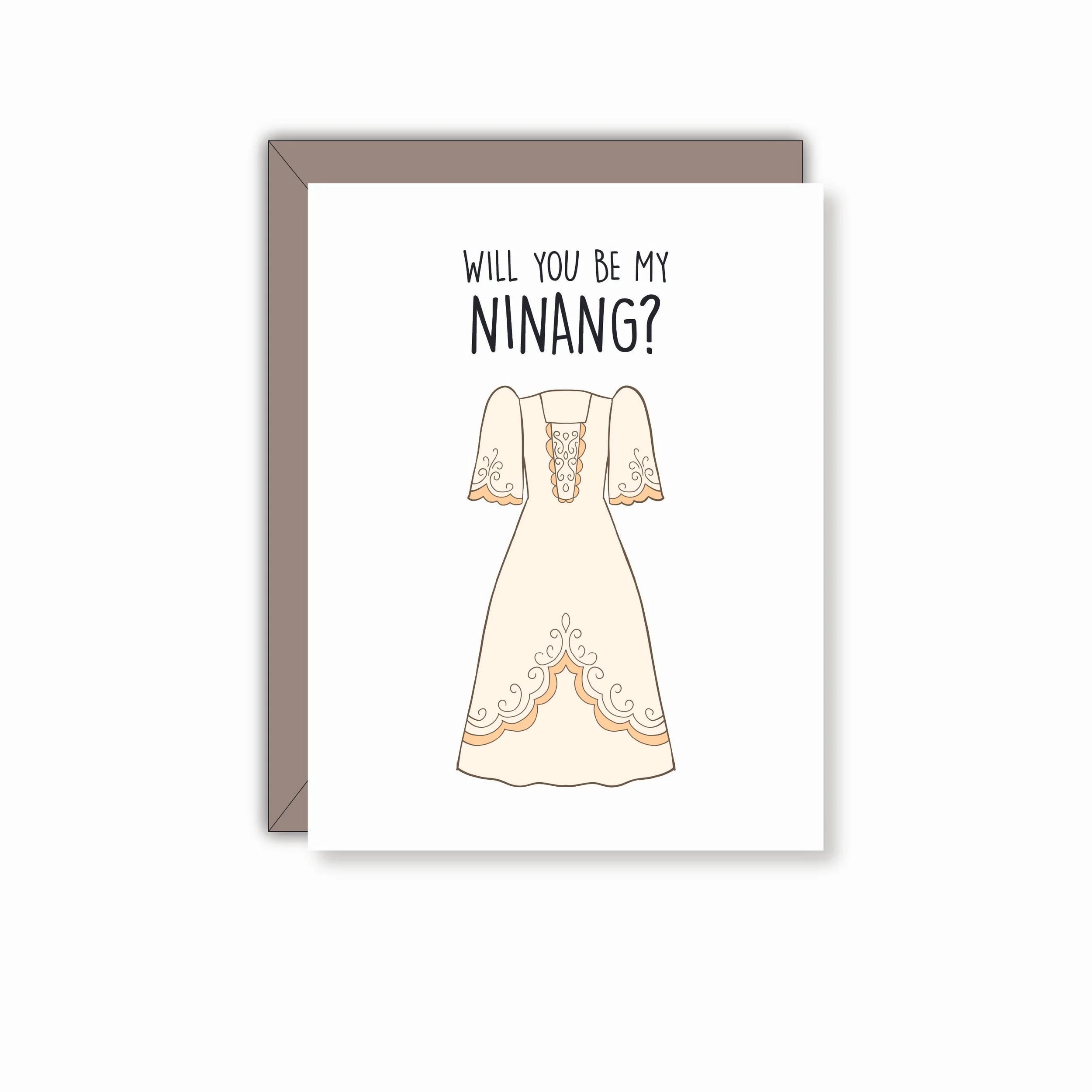 Filipiniana Ninang and Ninang Proposal Card – “Will You Be Our Ninong ...