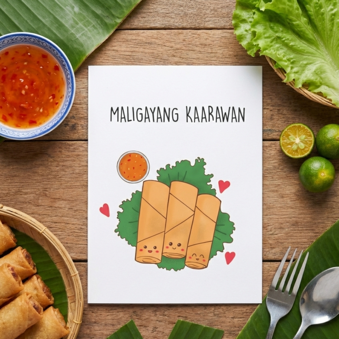 Tagalog Maligayang Kaarawan Lumpia Birthday Card — Kristine Lee Designs
