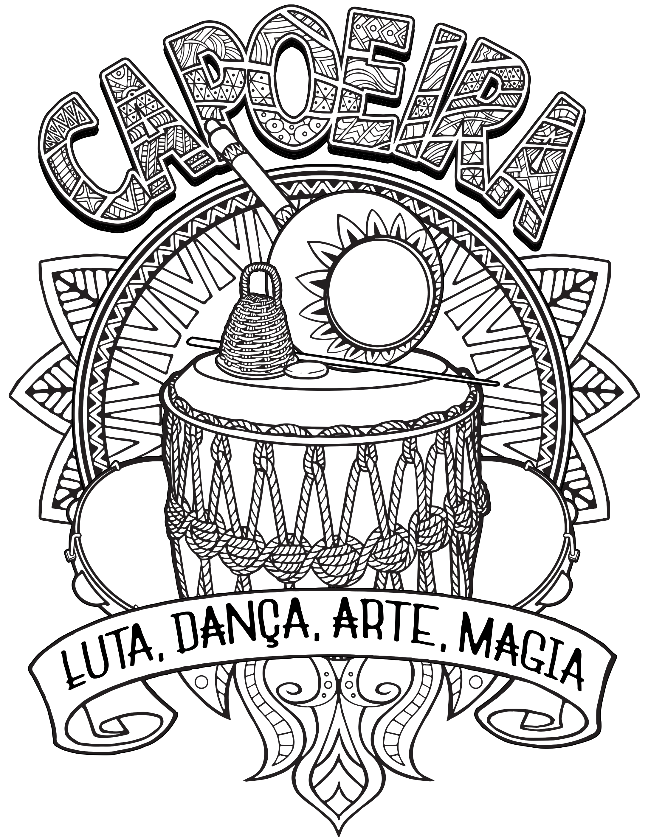 Capoeira coloring book