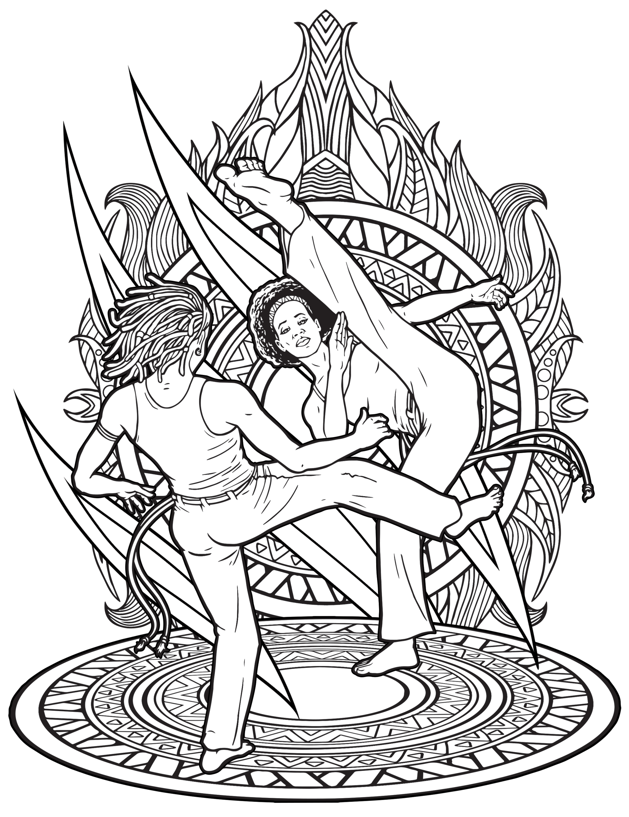 Capoeira coloring book