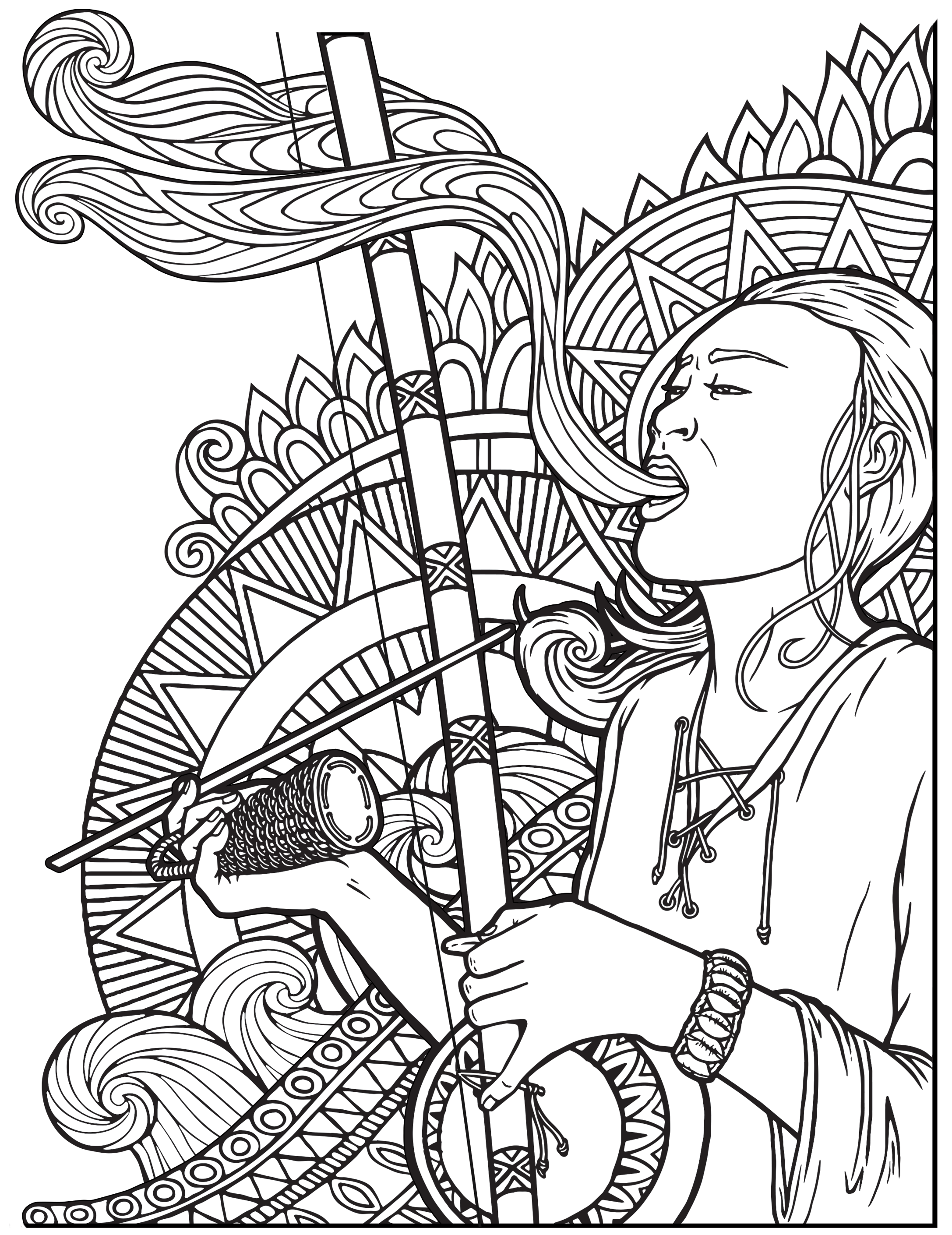 Capoeira coloring book