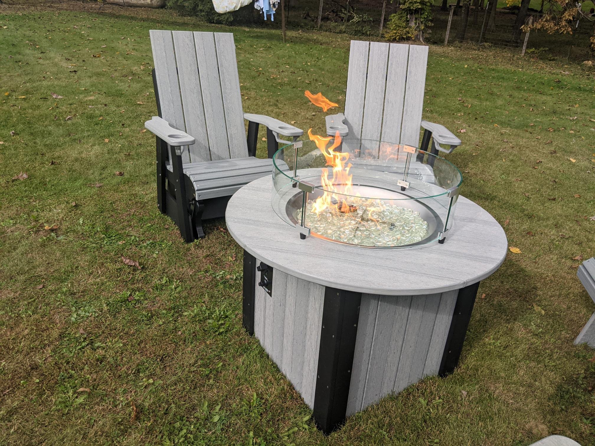 Poly Round Fire Pit Tables: American Patio Designs — American Patio Designs