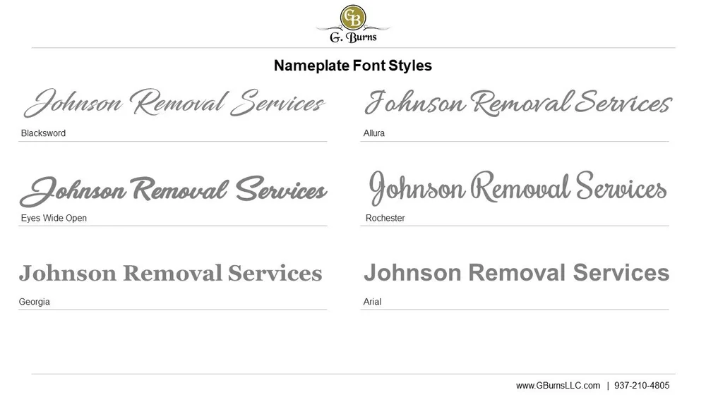 Nameplates — Landau Bars, Bier Pins & Casket Securement Accessories for ...