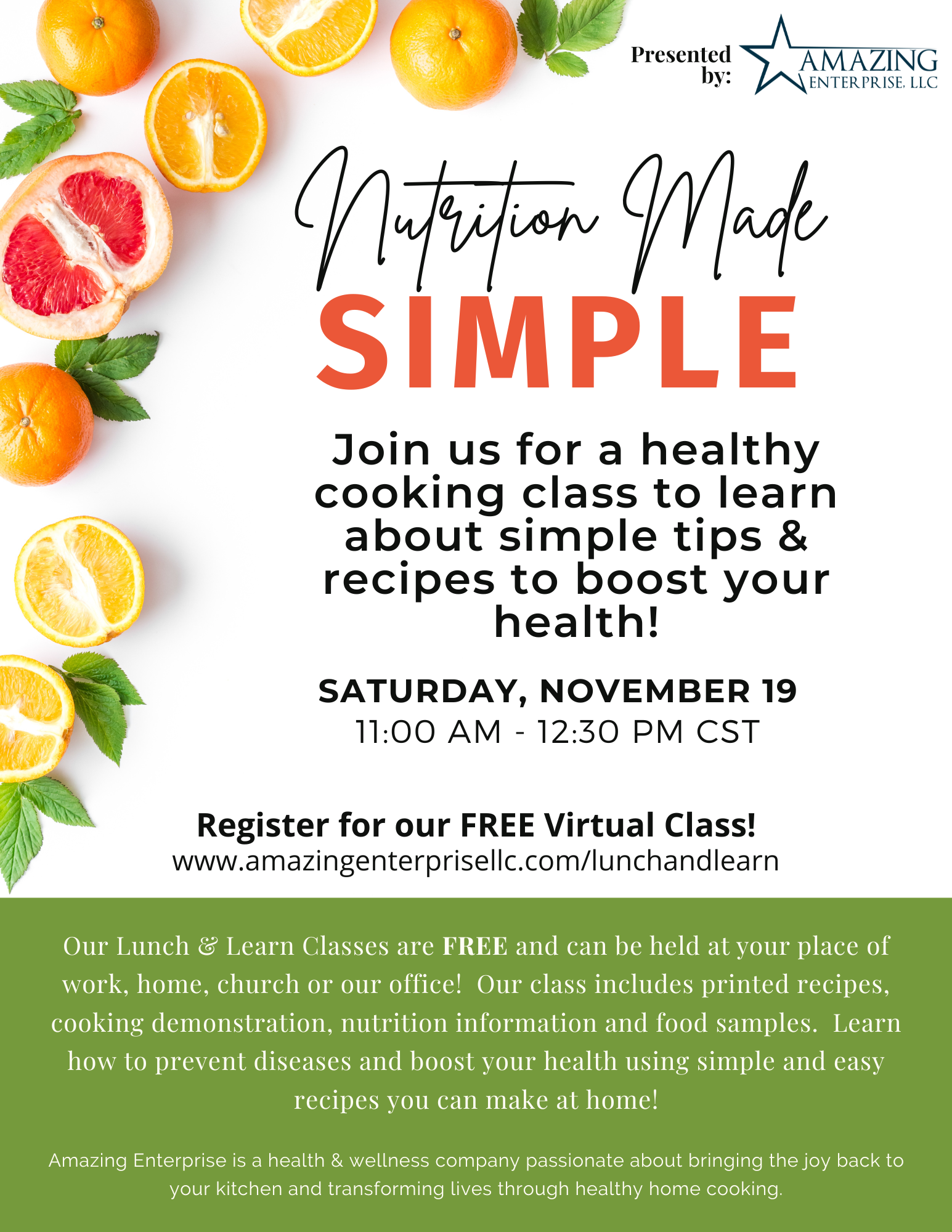 Healthy Cooking Demonstration