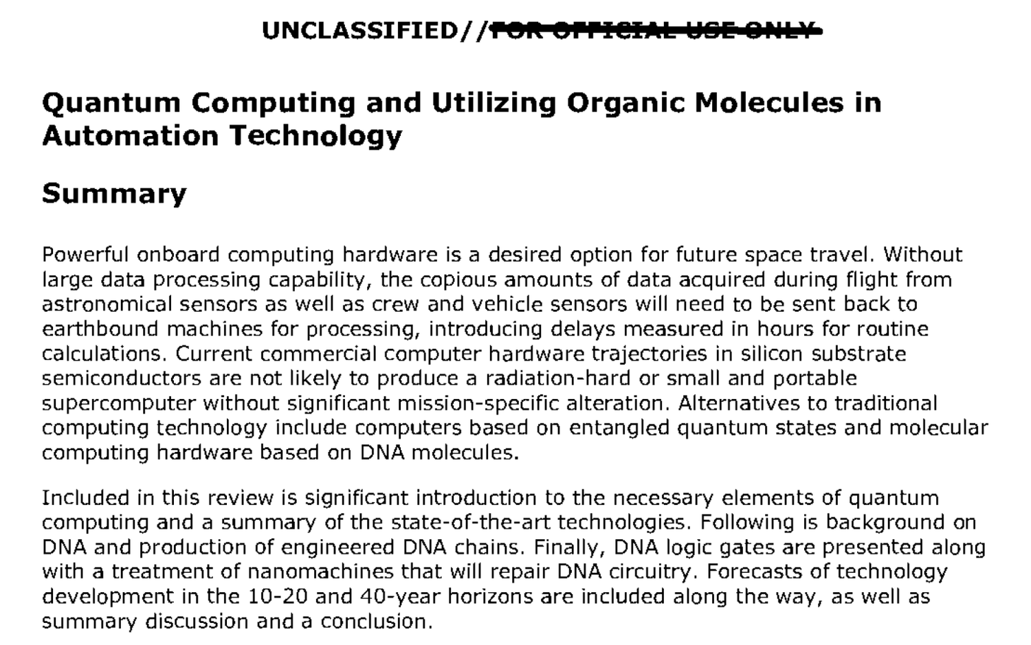 Awake-In-3D: Declassified: DNA Molecule Quantum Computing – QFS ...