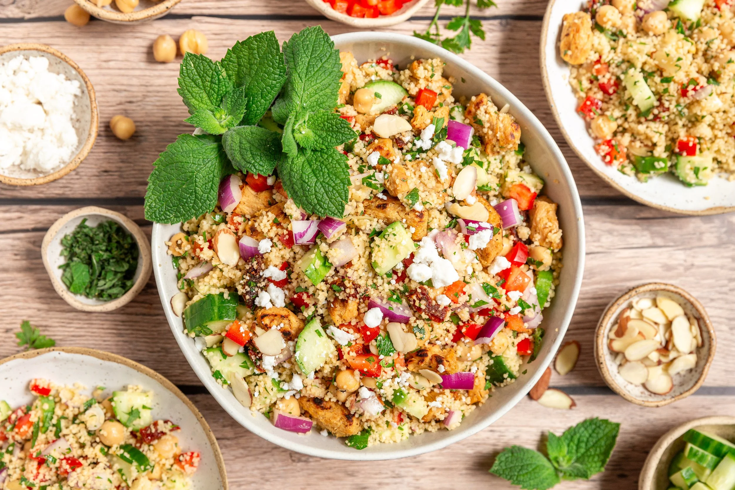 Tri-Color Couscous Salad with Chick’n — Abbot's