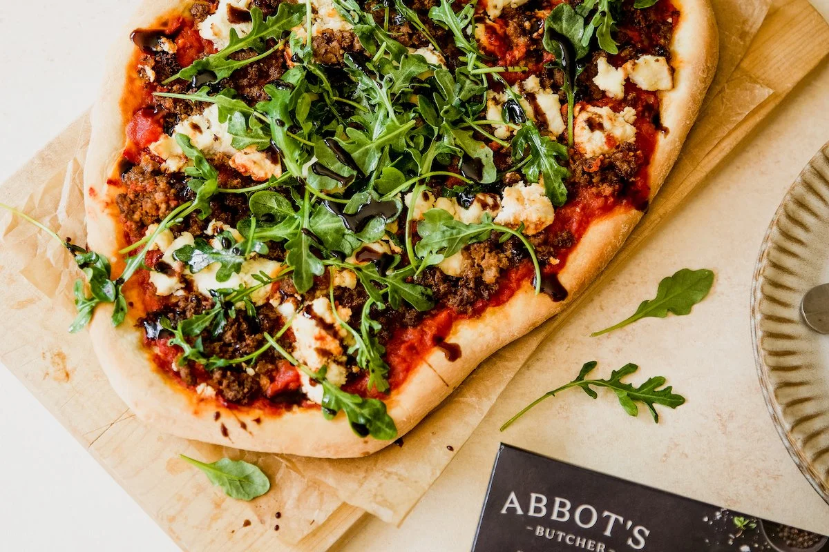 Plant-Based "Beef" & Ricotta Flatbread — Abbot's