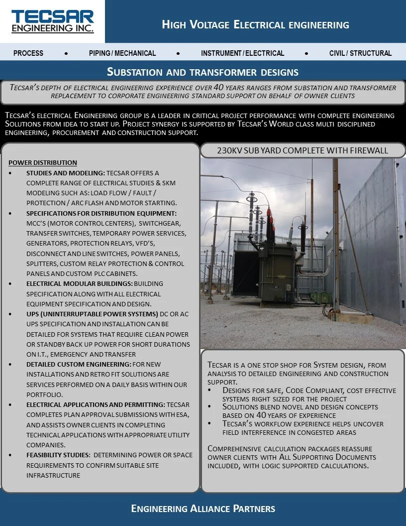 Capital Projects — Tecsar Engineering Inc.