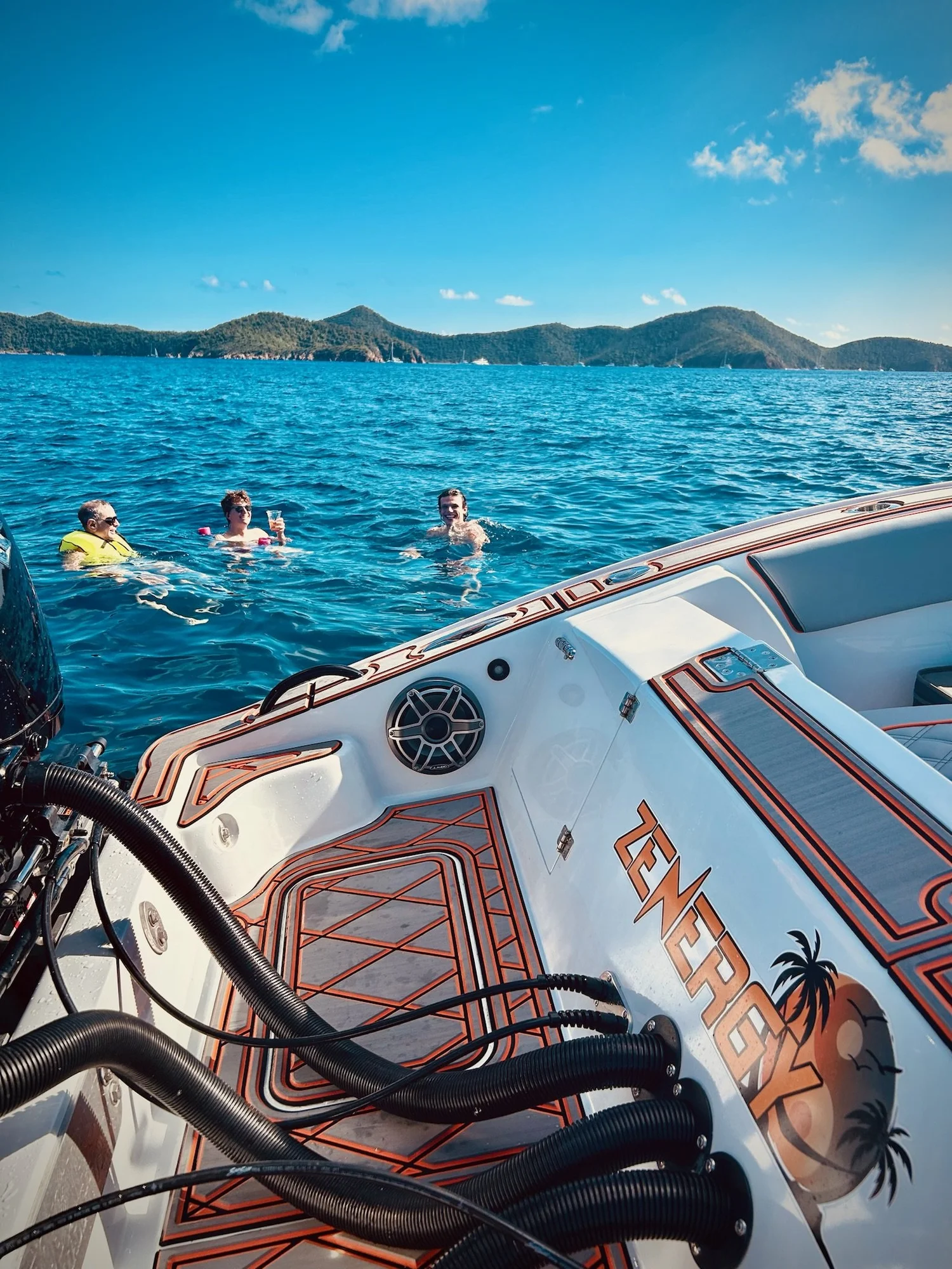 Zenergy - 40ft Custom Midnight Express Powerboat - BVI Chillout Charters