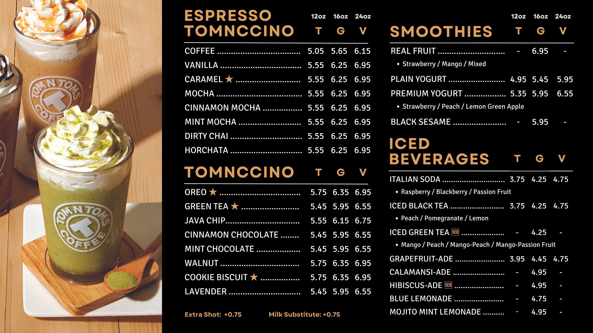 Menu — TOM N TOMS COFFEE Bellaire