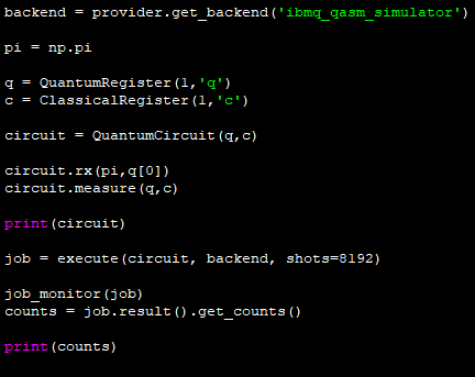 RX gate with code on IBMs Quantum Computers — Quantum Computing UK
