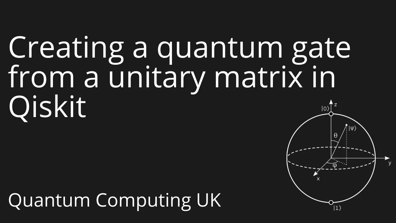 How To Create A Quantum Gate From A Unitary Matrix In Qiskit With Code — Quantum Computing Uk