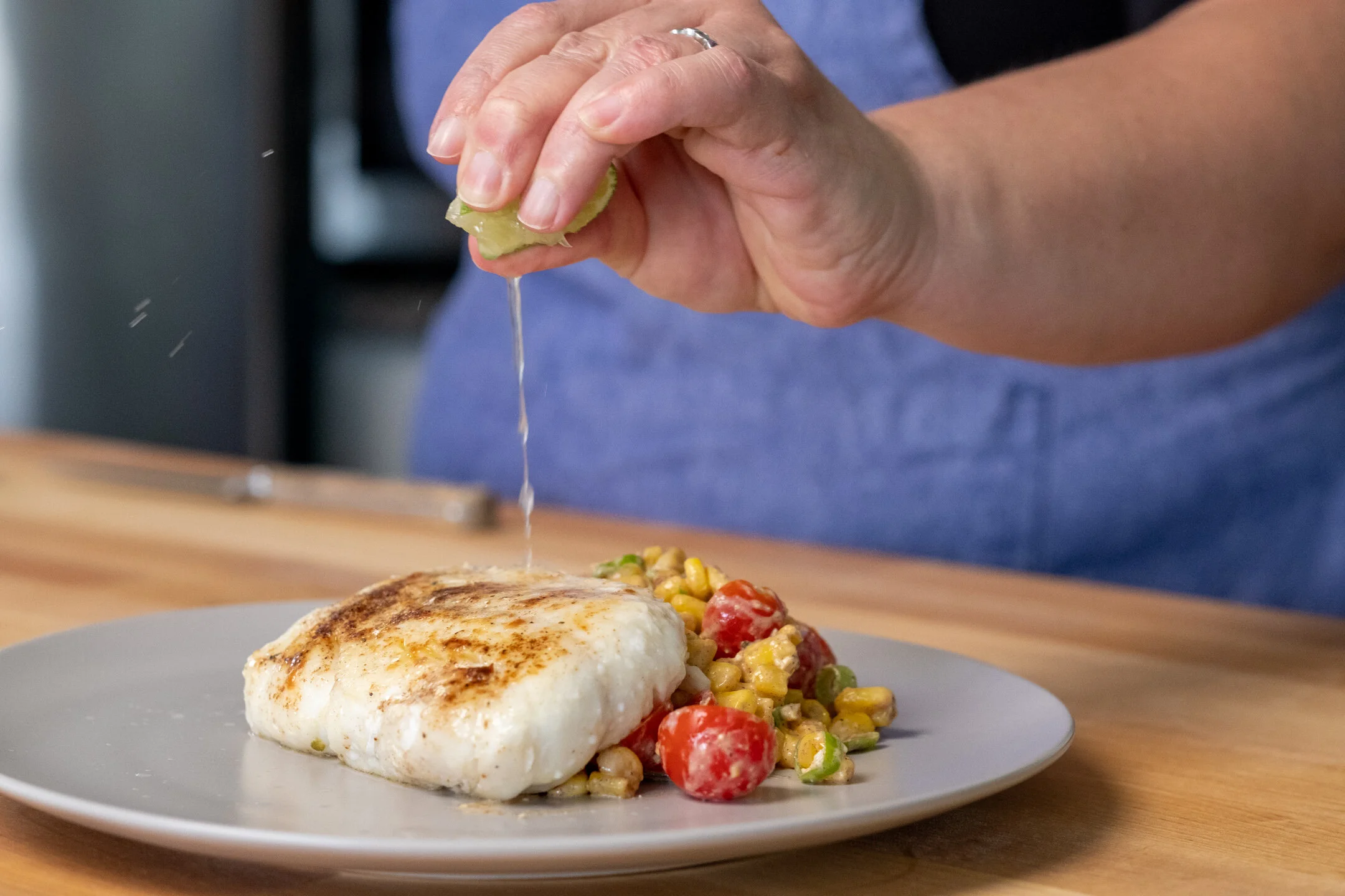 Pan Seared Cod with Mexican Street Corn Salad — Iceland Catch