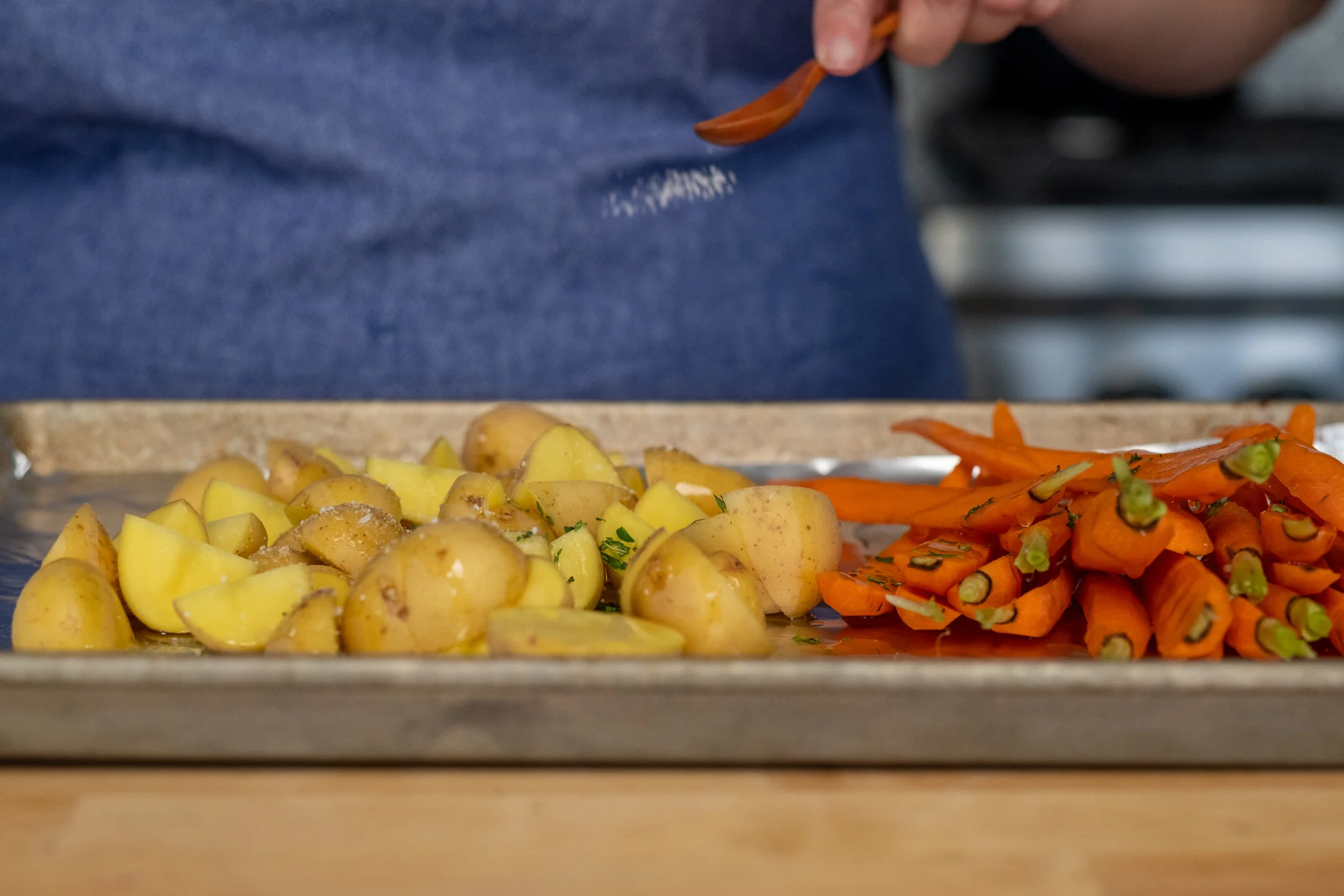 Baked Atlantic Cod with Spring Potatoes and Carrots — Iceland Catch