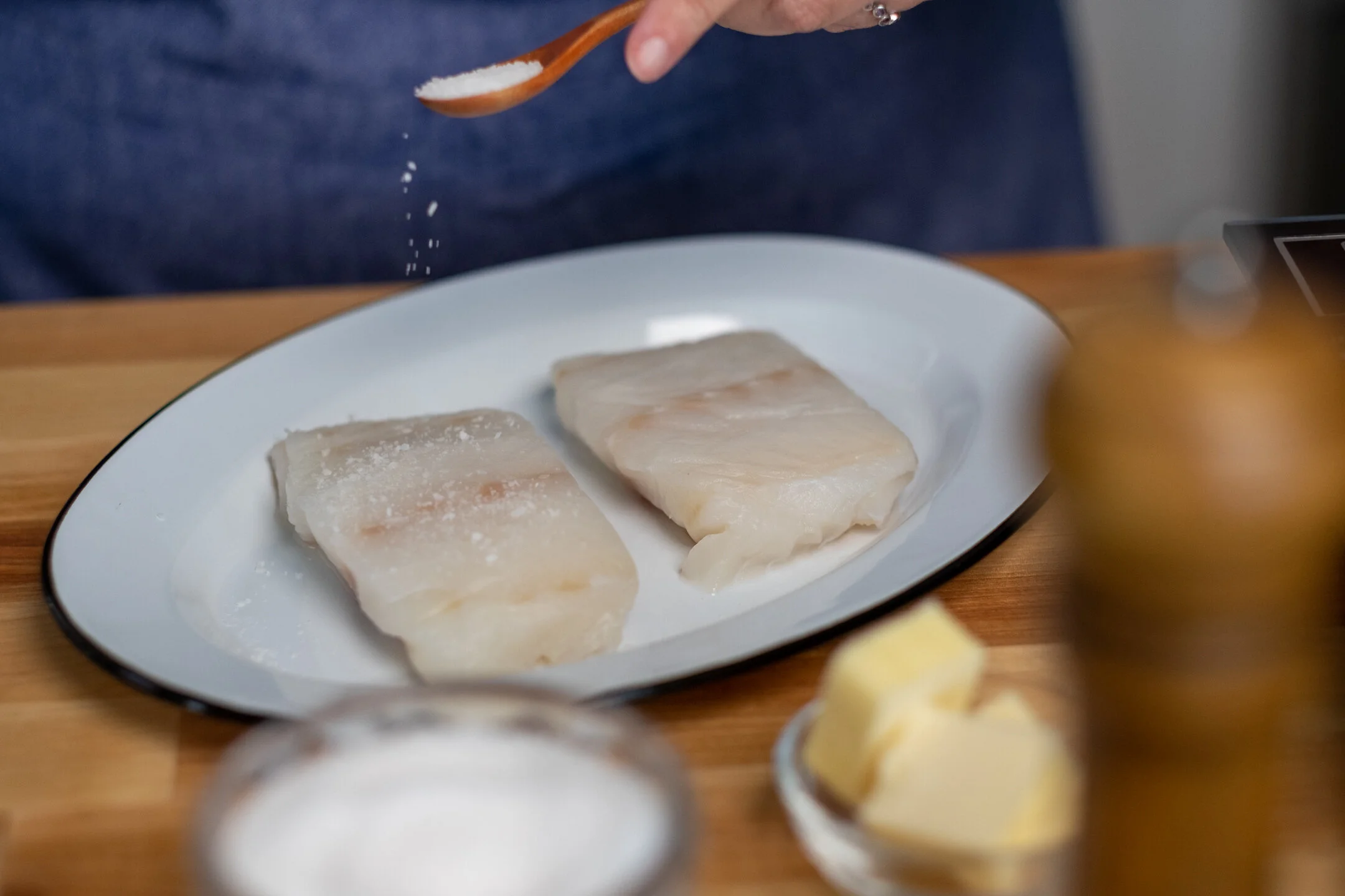 Butter Basted Cod with Baby Arugula Salad — Iceland Catch