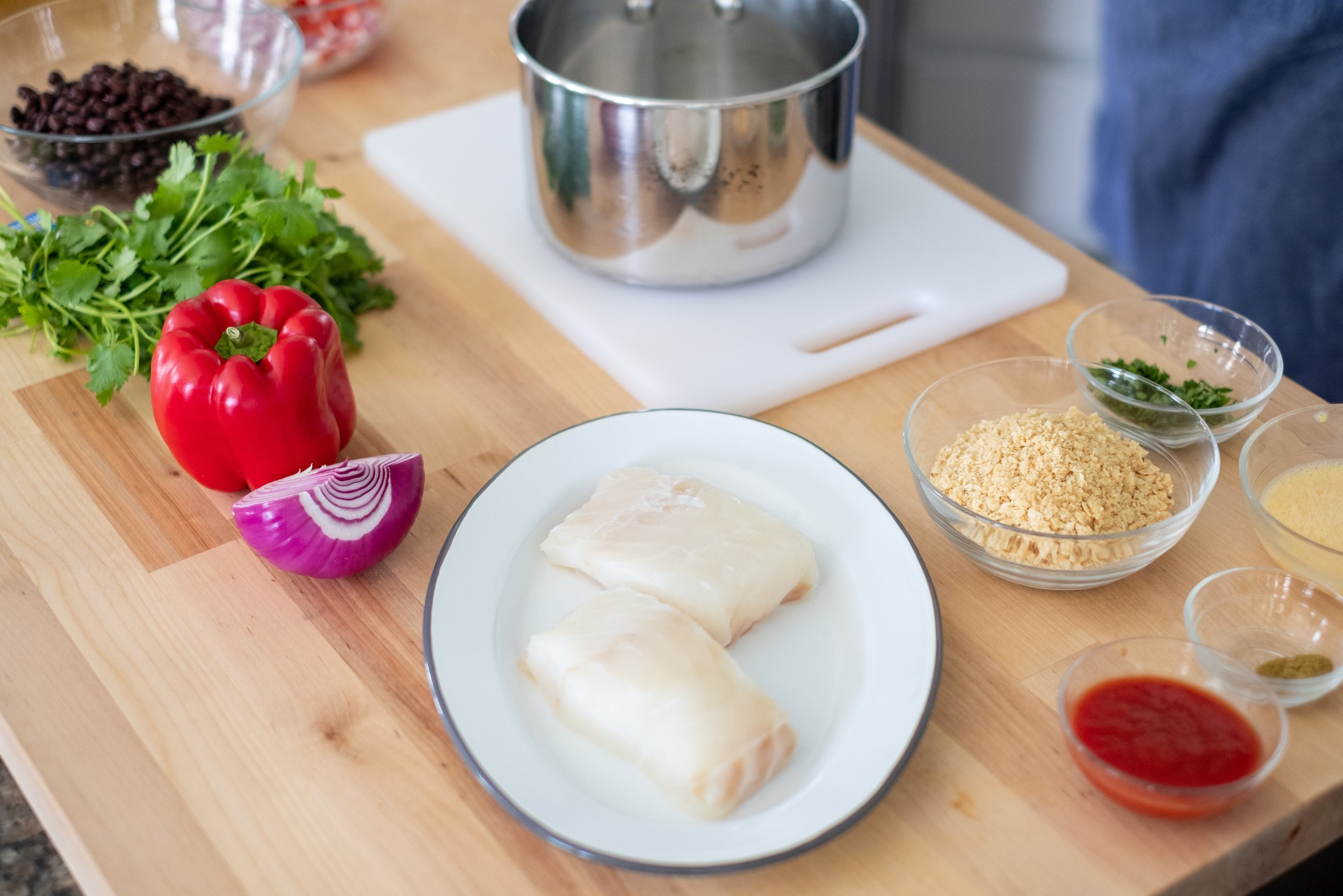 Tortilla Crusted Cod with Rice and Beans — Iceland Catch