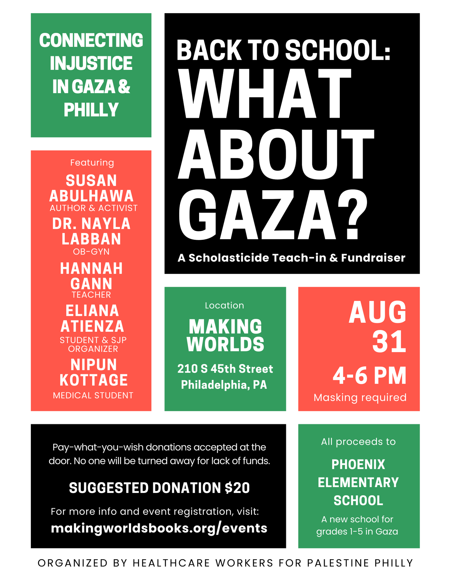 Back to School: What About Gaza? A Scholasticide Teach-in & Fundraiser ...