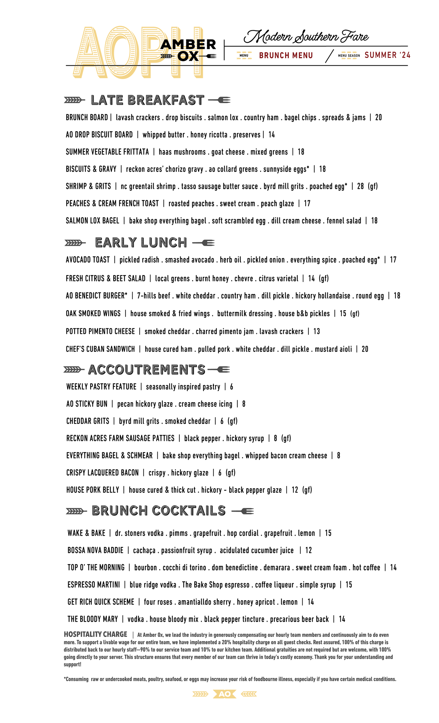 Brunch — the amber ox public house