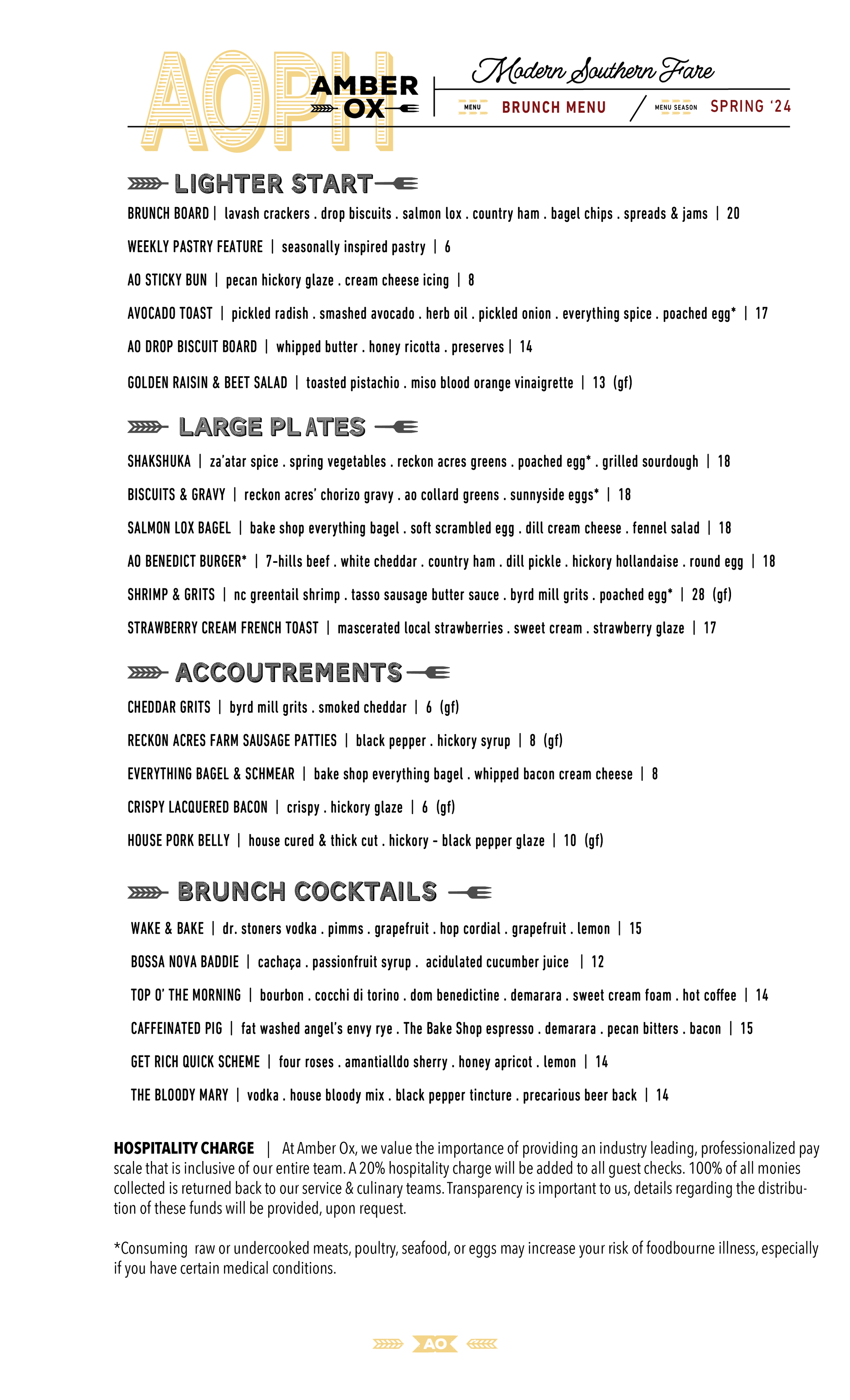 Brunch — the amber ox public house