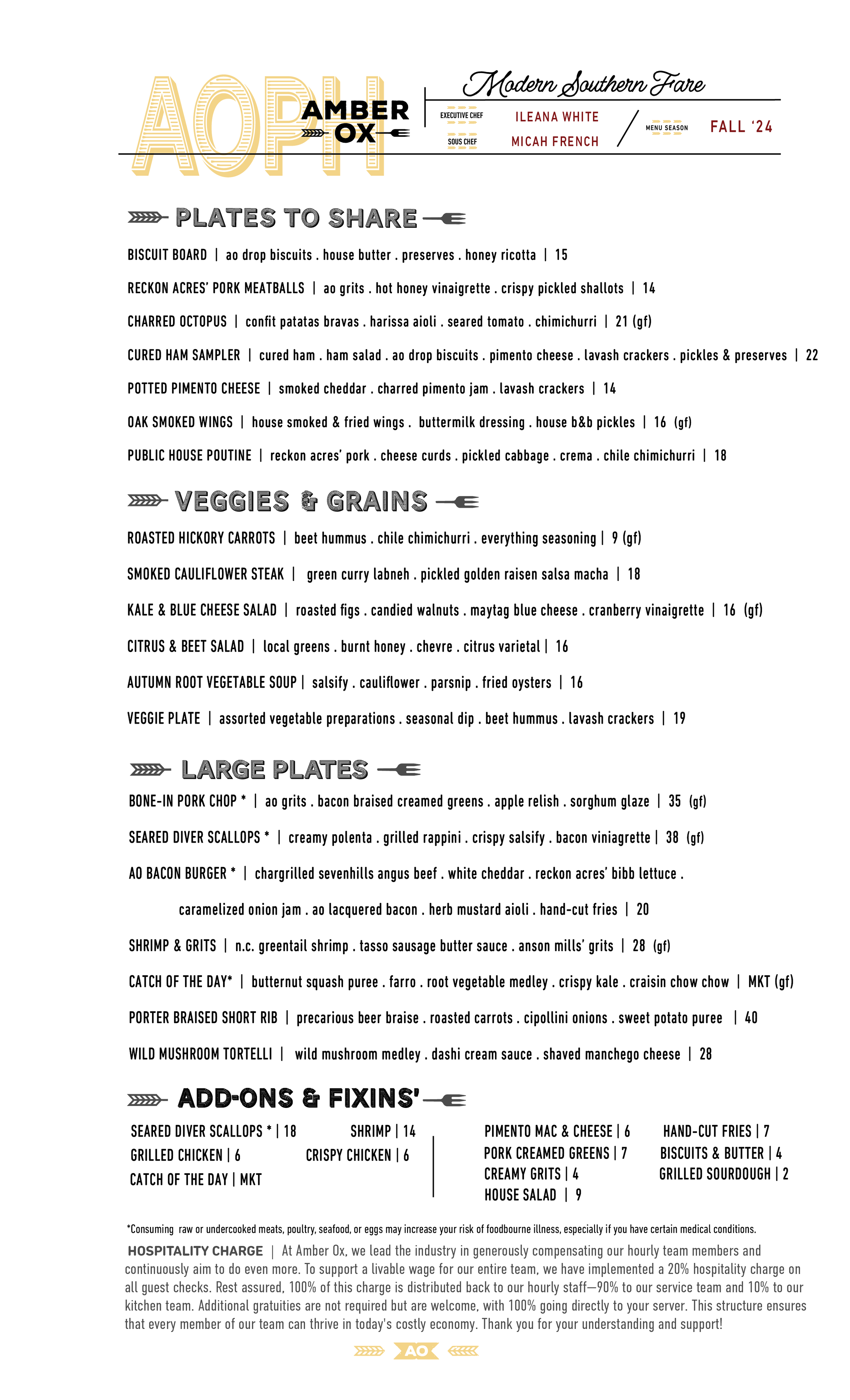 Dinner — the amber ox public house