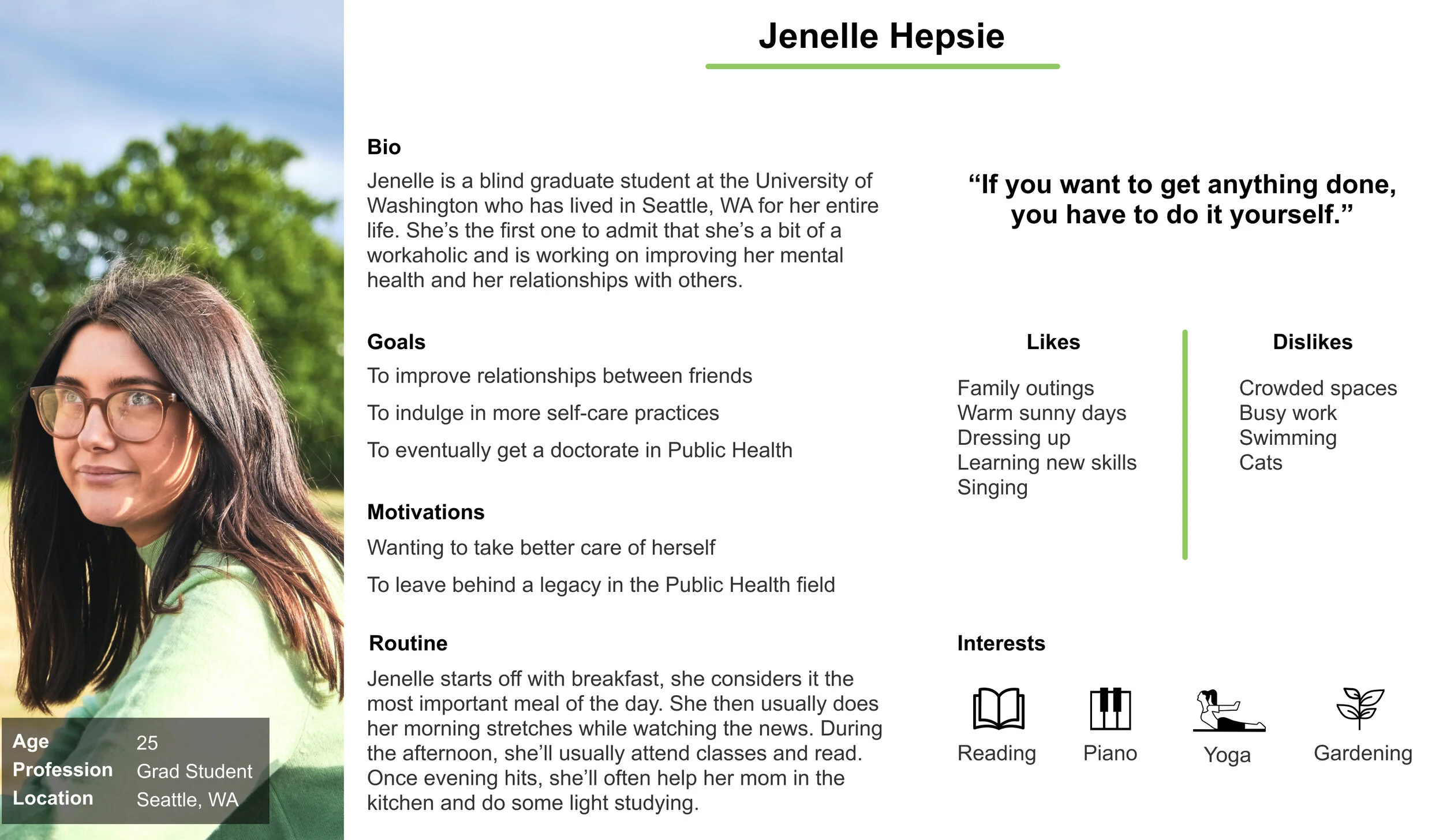 Accessible Menus for the Blind — Sofia Larson