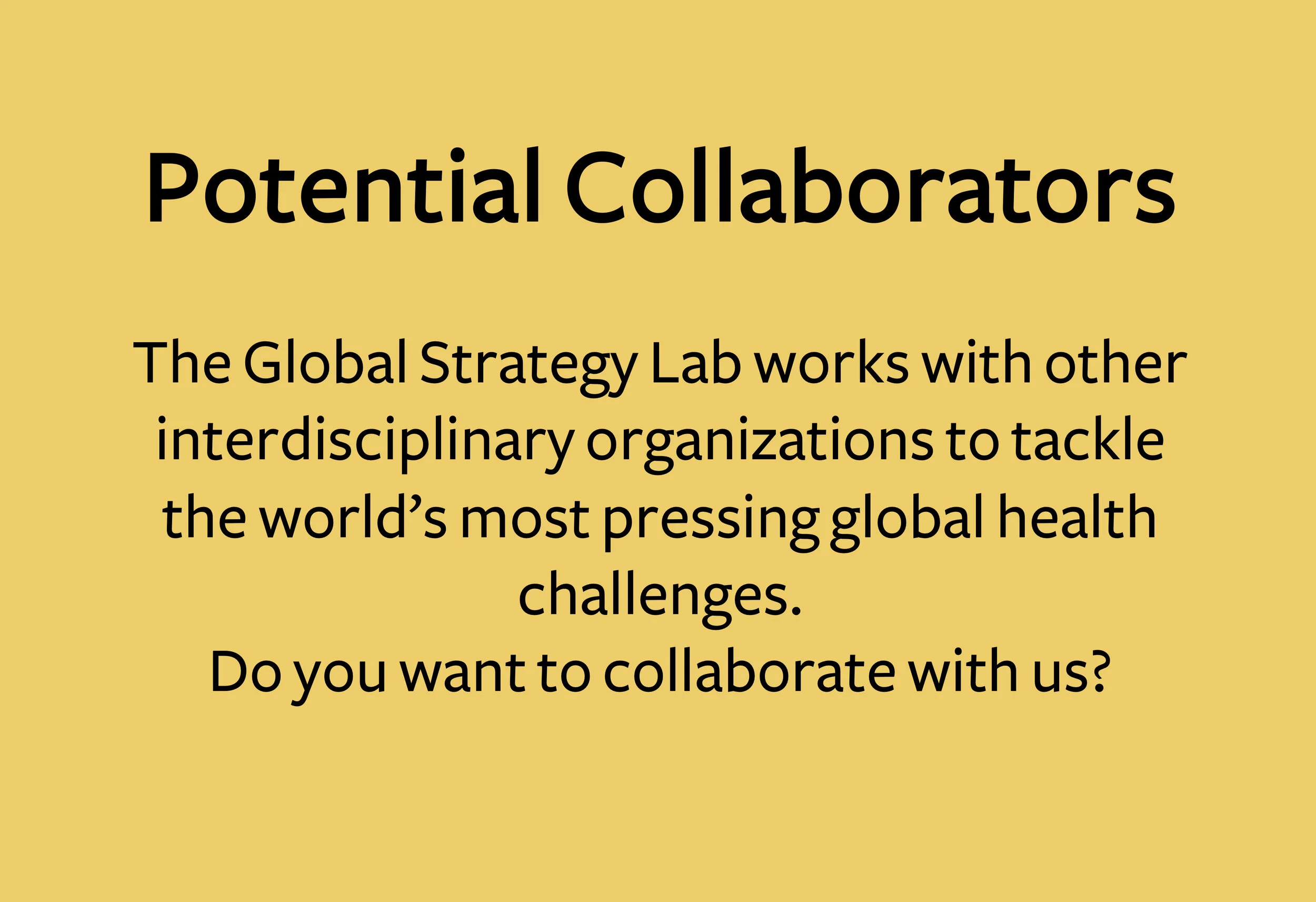 Join Us - Overview — Global Strategy Lab