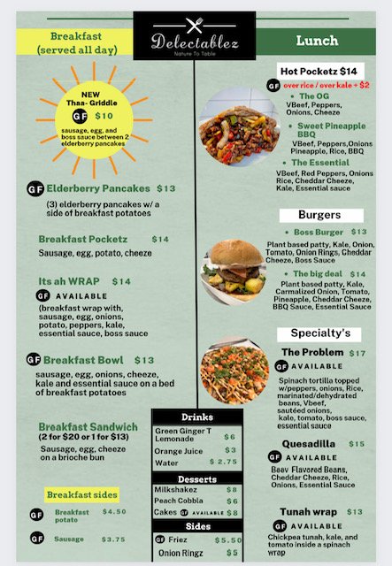 Menus — Delectablez