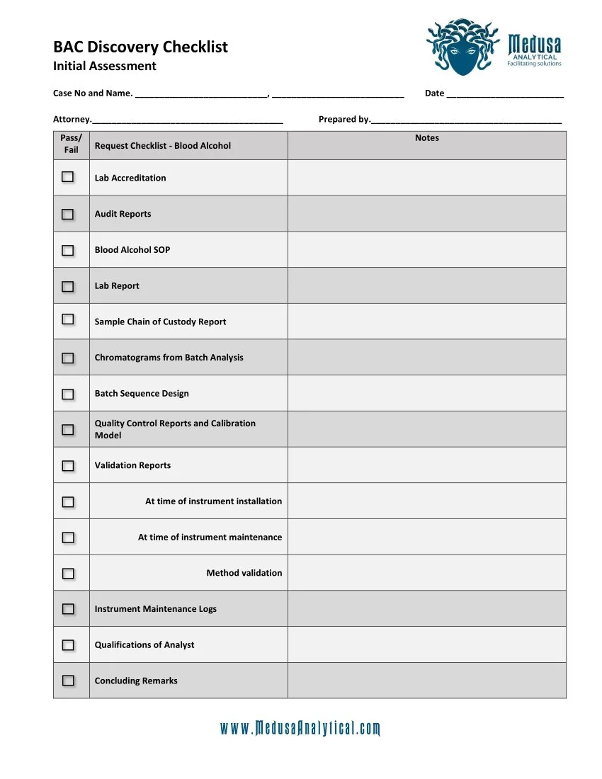 Discovery Checks — Medusa Analytical, LLC