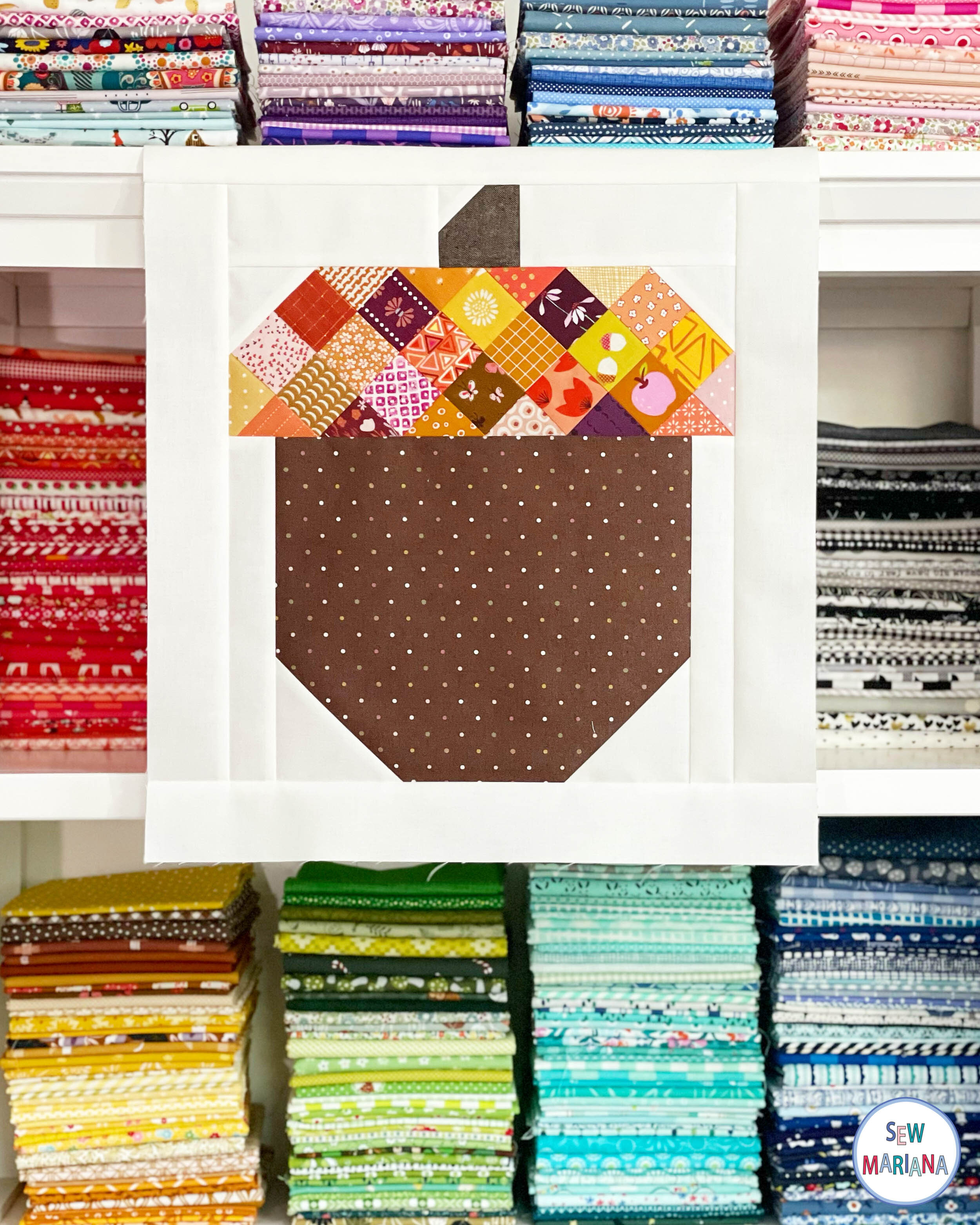Scrappy Acorn Quilt Block Tutorial — Sew Mariana