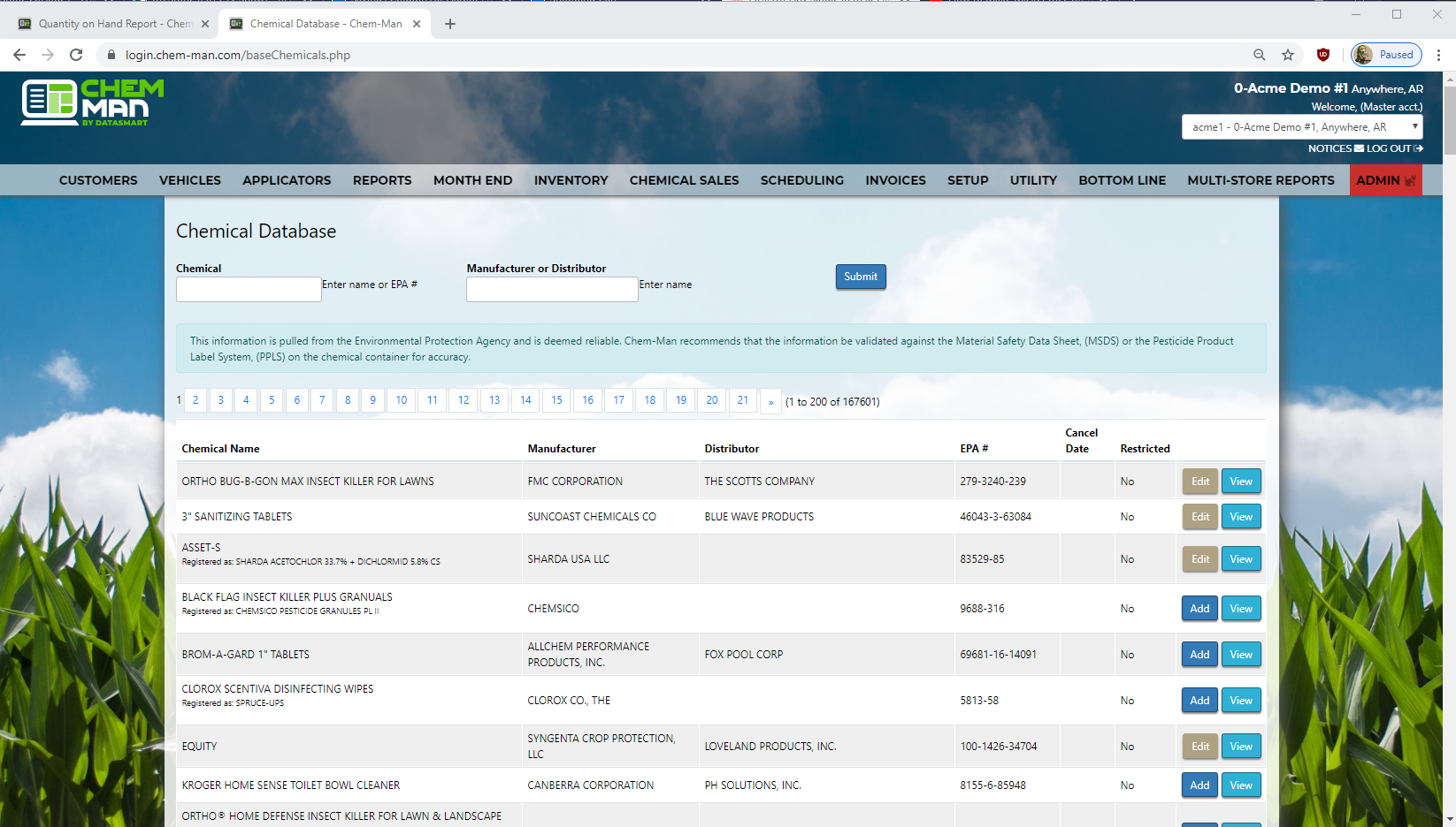 Inventory — Chem-Man