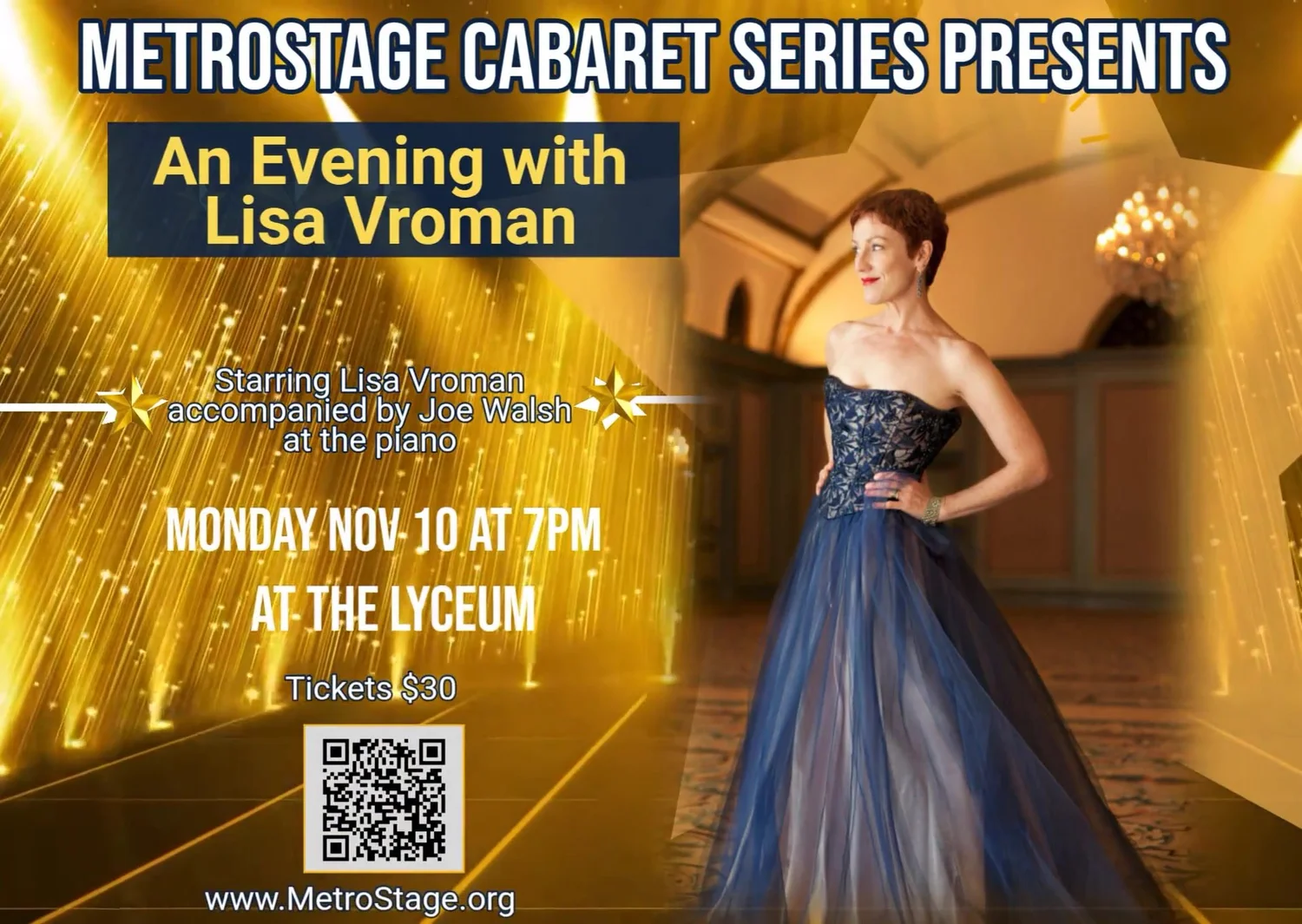 An Evening with Lisa Vroman — MetroStage