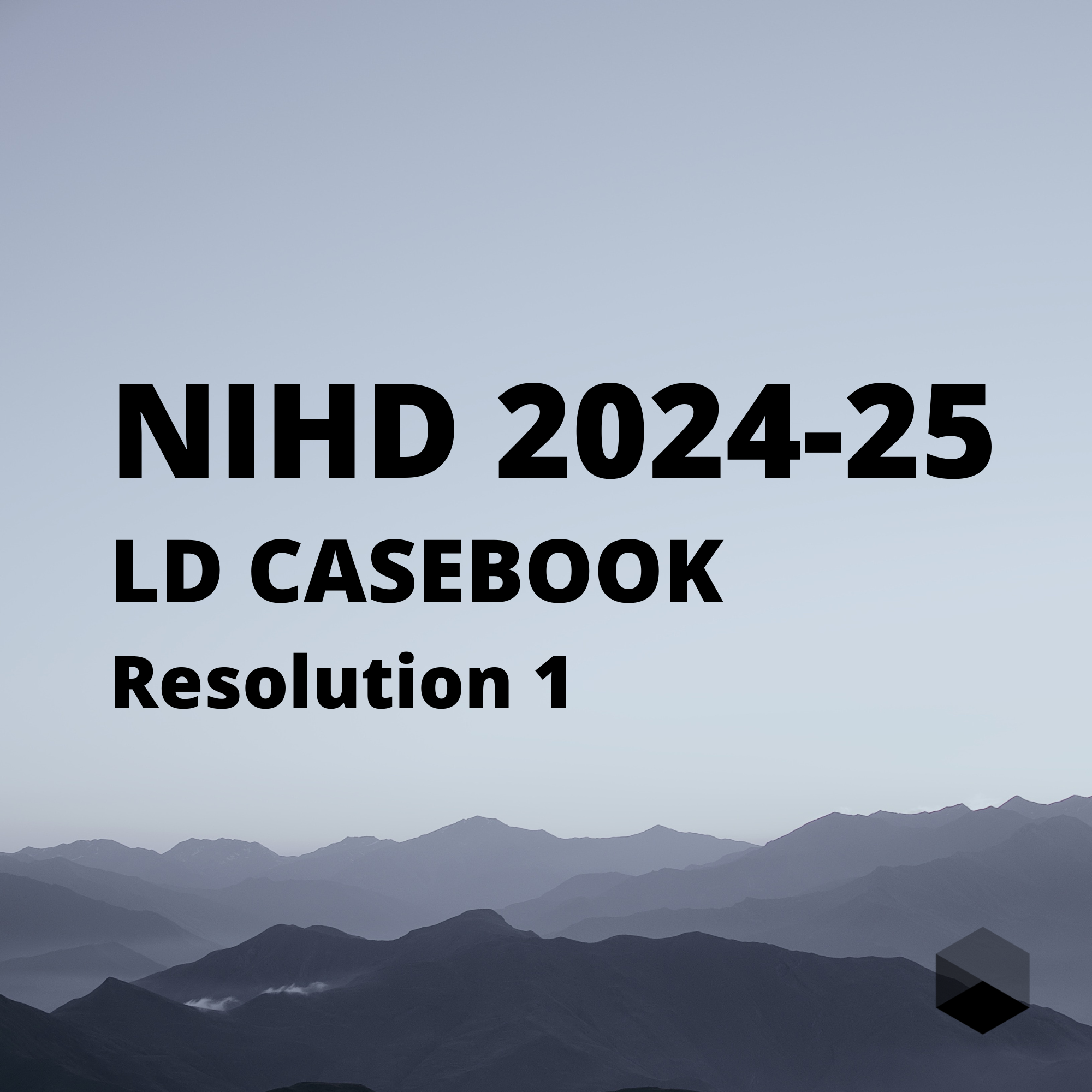 The Casebook — National Institute For Homeschool Debate