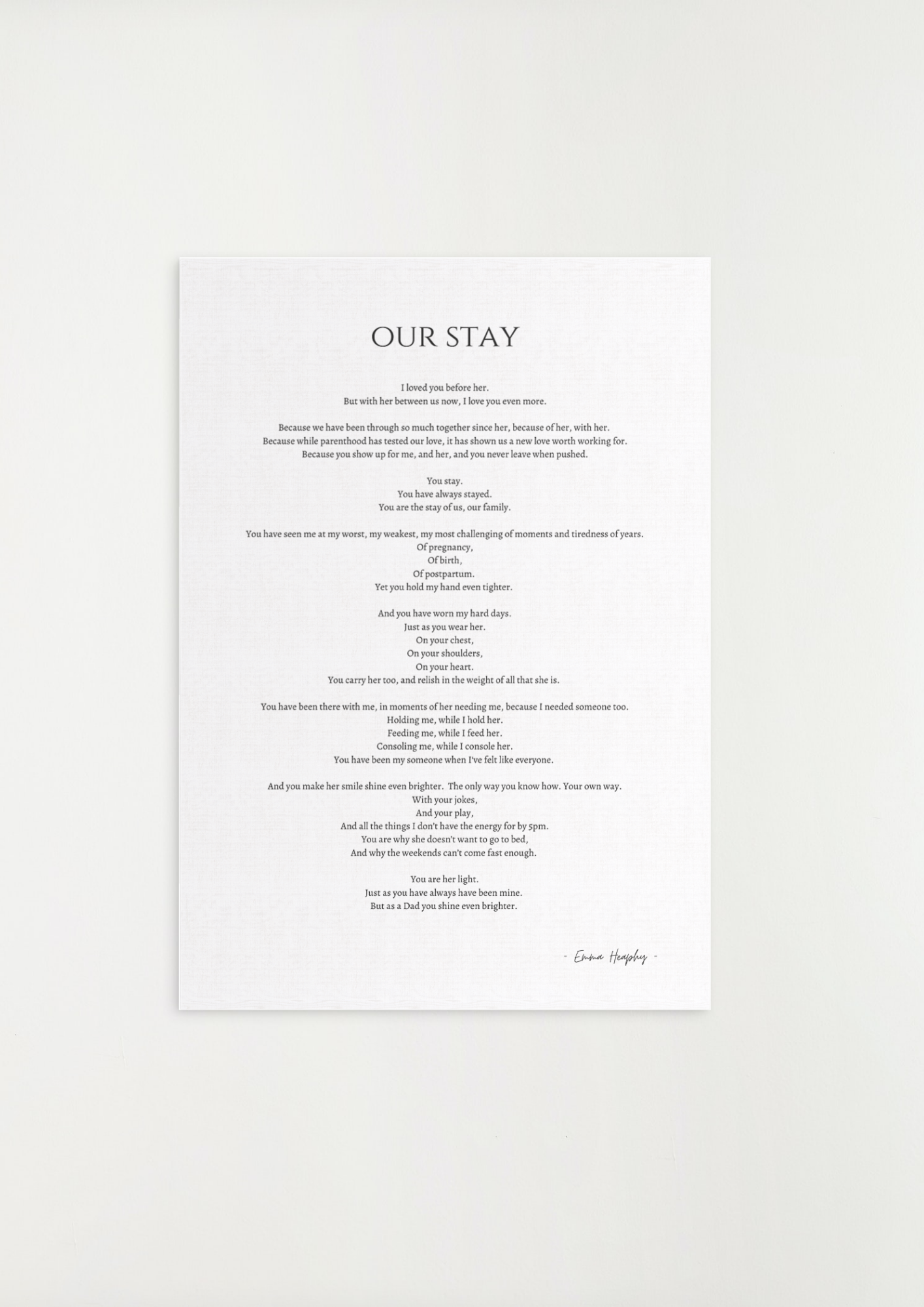 Poems for Print — Words of Emma Heaphy