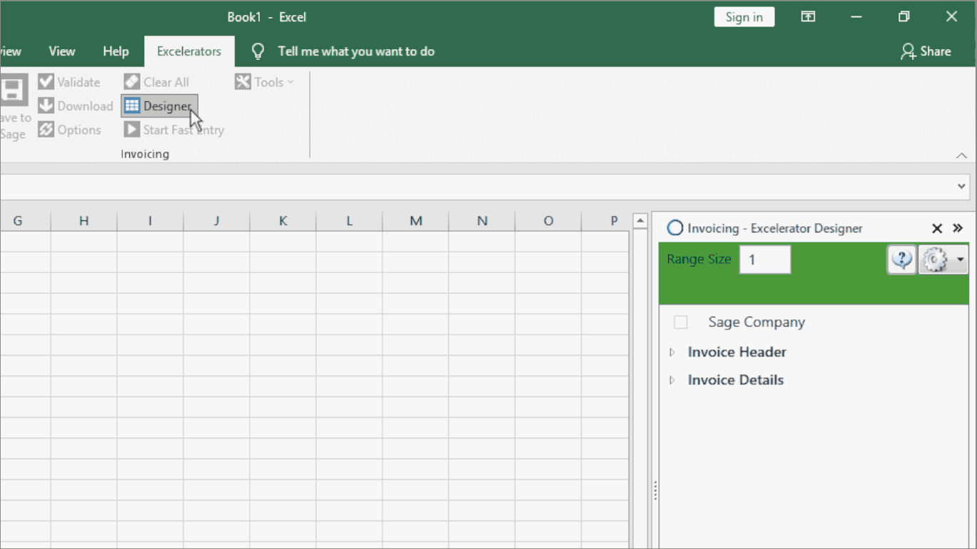 Sage 200 Invoicing, All From Excel — Codis