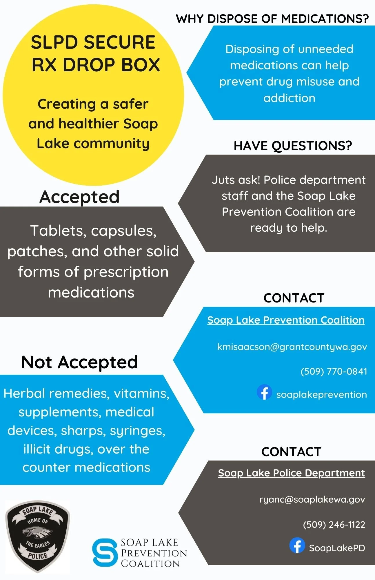 Secure Rx Drop Box at Soap Lake Police Department — City of Soap Lake