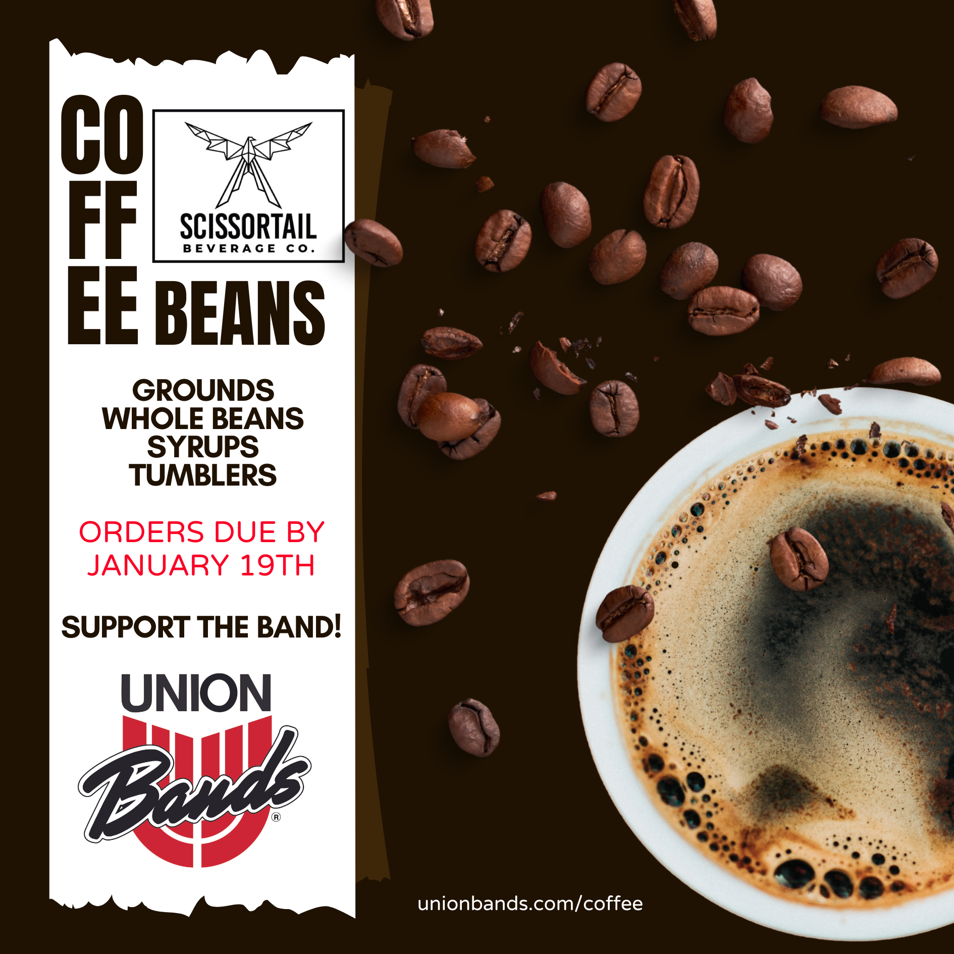 Scissortail Coffee Fundraiser — Union Bands