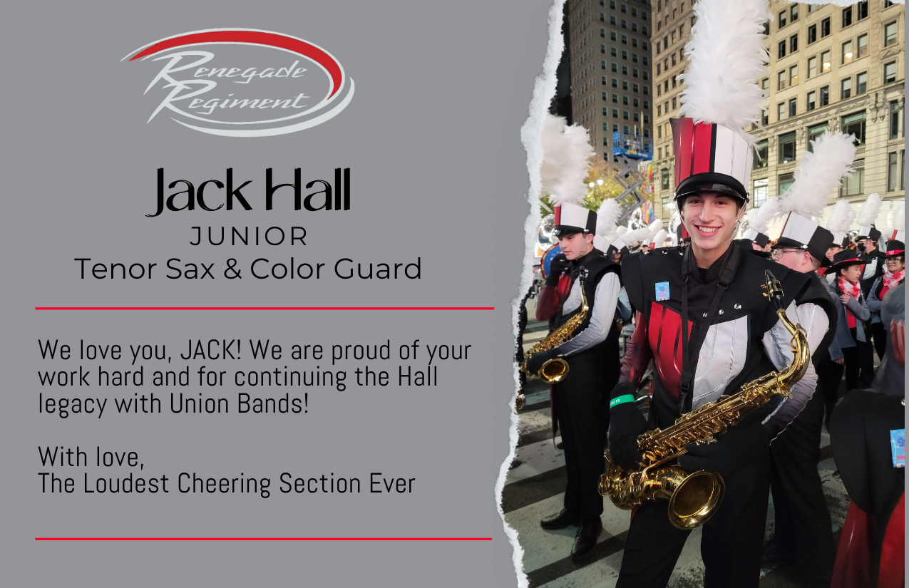 2022 Gameday Program Student Shout-Out — Union Bands