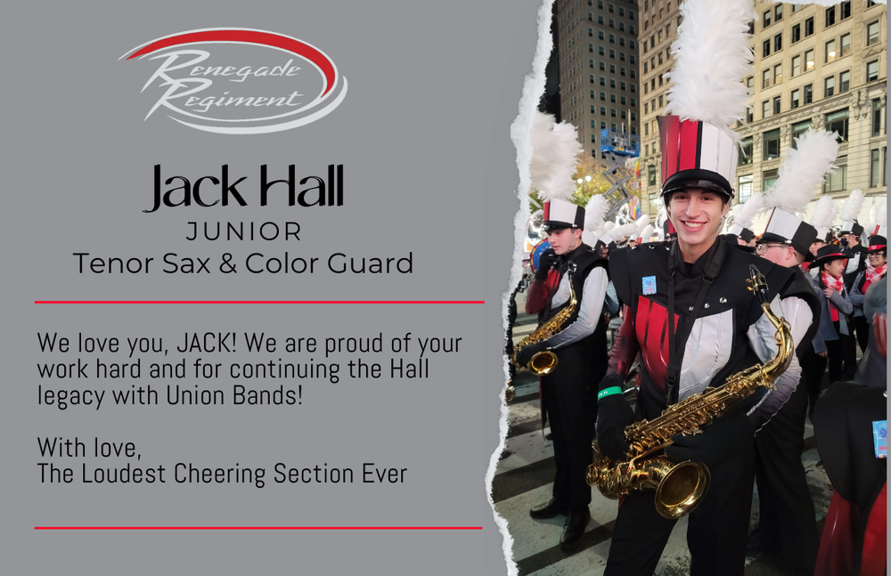 2022 Gameday Program Student Shout-Out — Union Bands