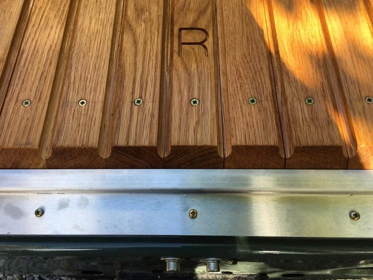 Land Rover Defender teak, oak, walnut or wenge rear load decks. The ...