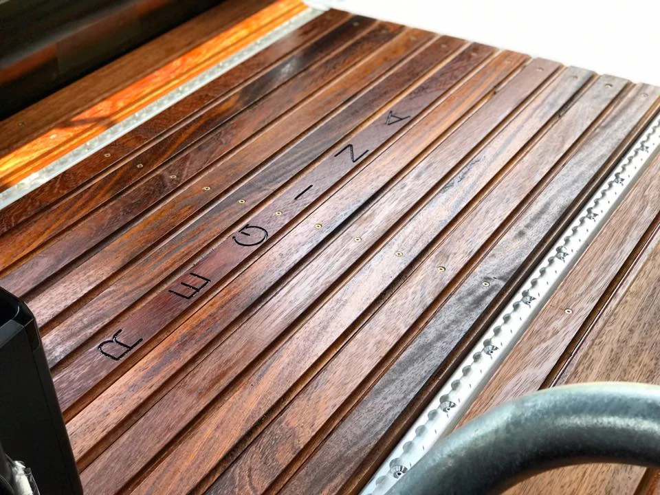 Land Rover Defender teak, oak, walnut or wenge rear load decks. The ...