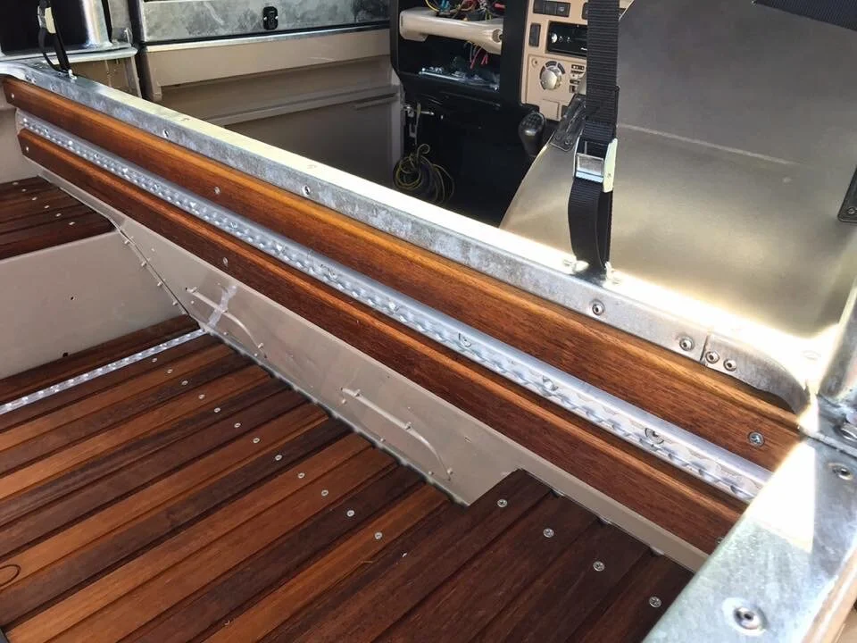Land Rover Defender teak, oak, walnut or wenge rear load decks. The ...