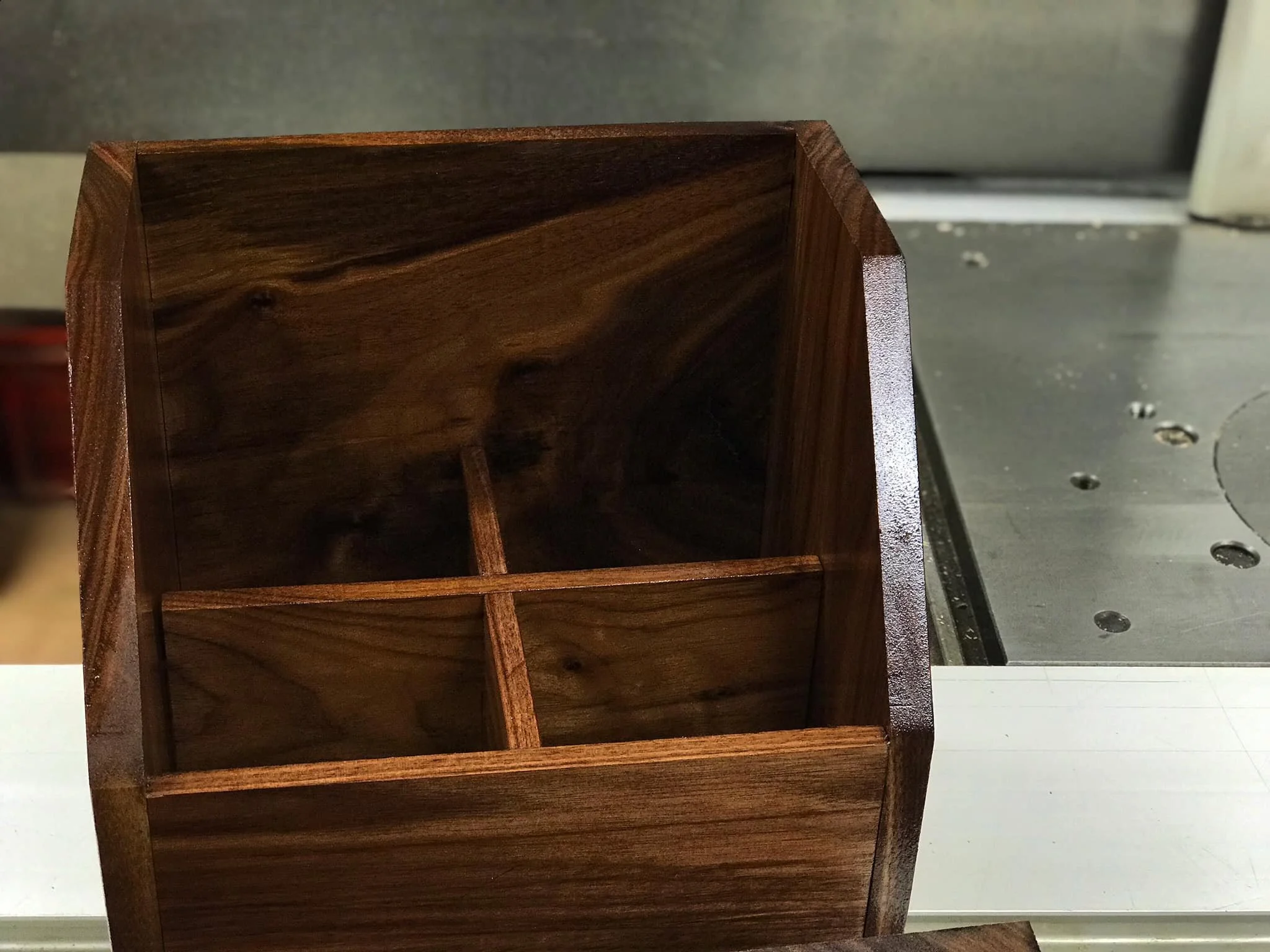 Walnut or Teak Hard Wood Centre Console Cubby Box for Land Rover ...