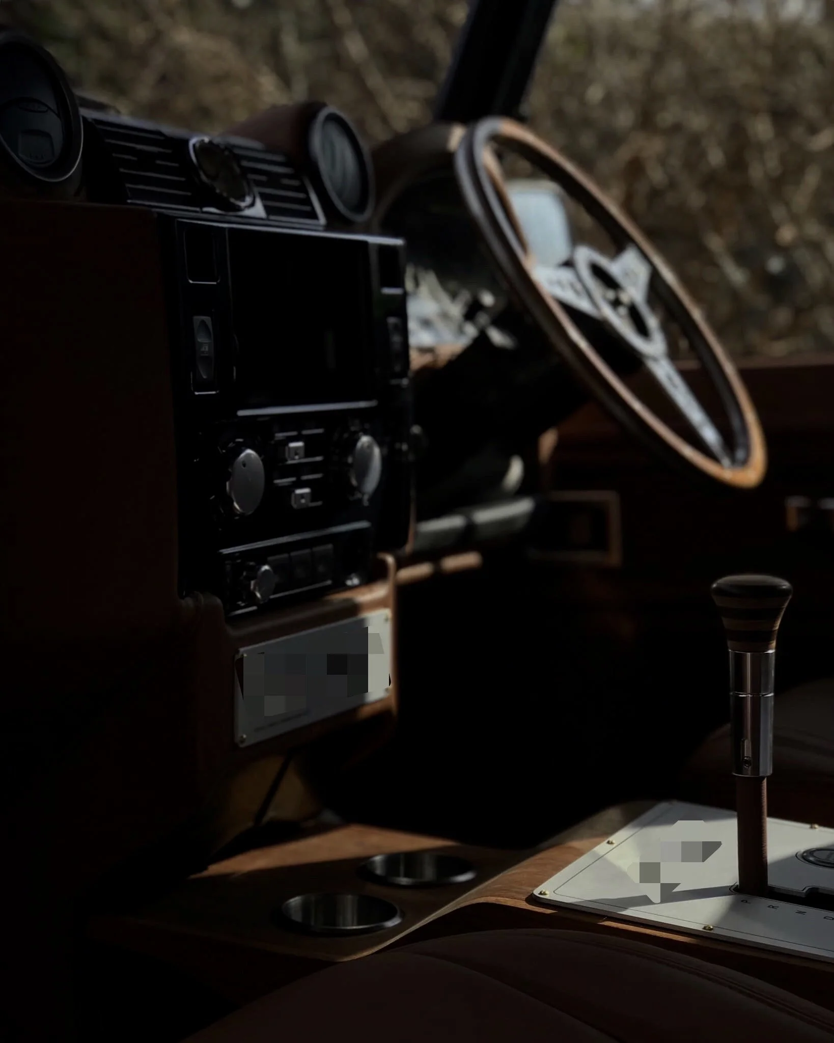 Walnut or Teak Hard Wood Centre Console Cubby Box for Land Rover ...